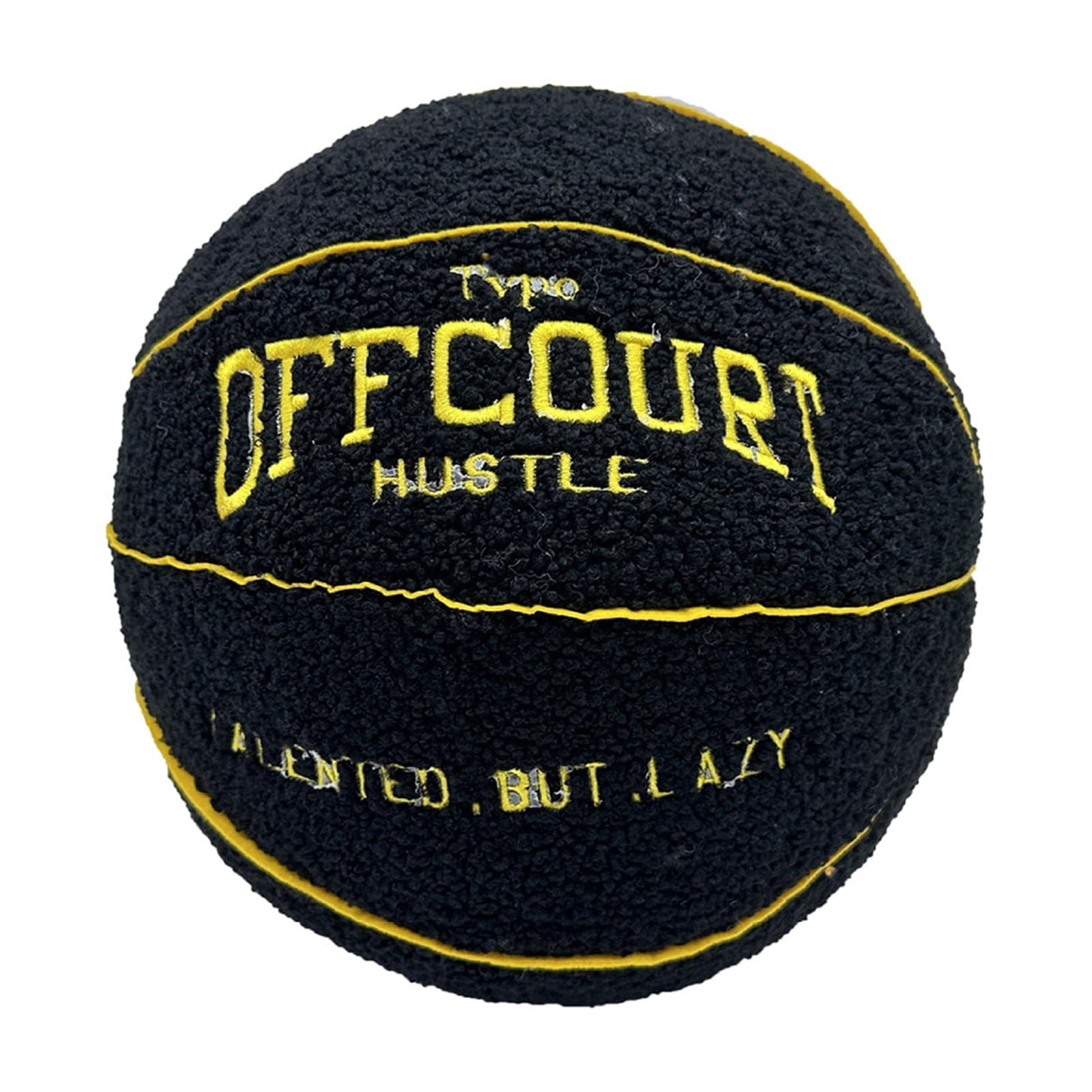 Miarnea 9.84 Inch Fluffy Round Basketball Hugging Pillow Stuffed ...