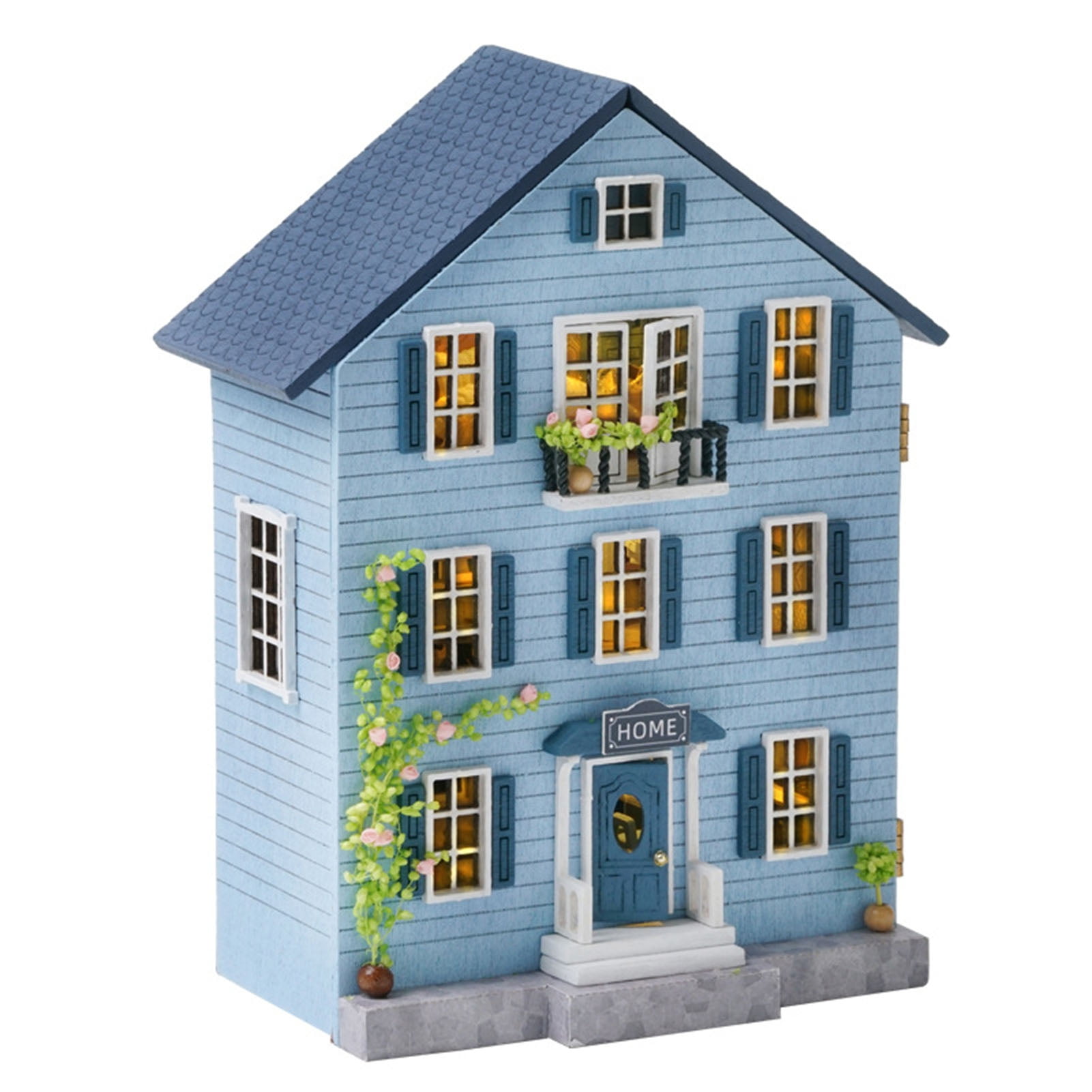 Miarnea DIY House Model Kit: European Style Happy Hut with Warm ...