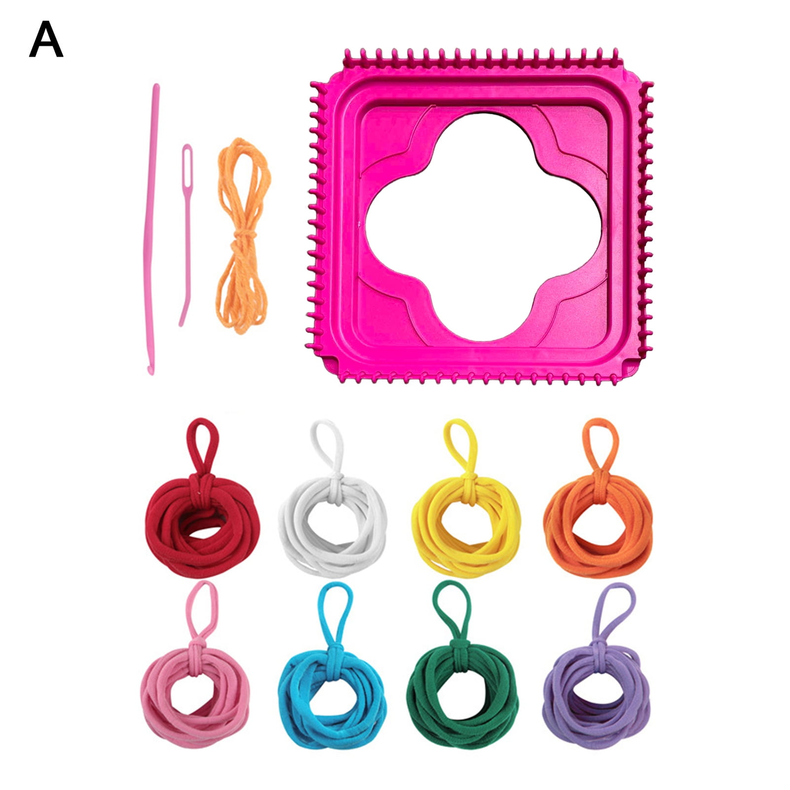 Miarnea DIY Weaving Loom Craft Kit for Kids Adults Rainbow Color Loops ...