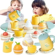 Tea Set for Little Girls, Pretend Play Tea Party Set, Fruit Design Kids ...