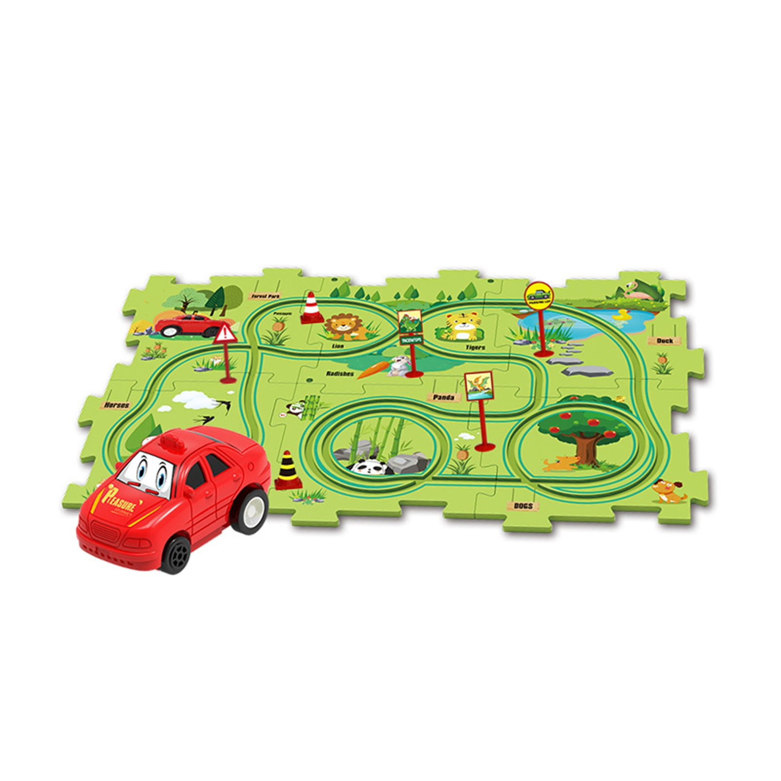 Miarnea Kids Puzzle Track Car Toy for Age 3+ Preschool Learning Track ...