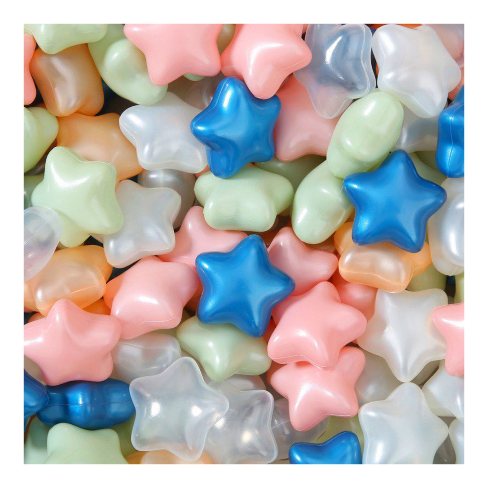 Miarnea Kids Toddler Toys, 100Pcs/Set Colorful Pit Ball Round Star ...