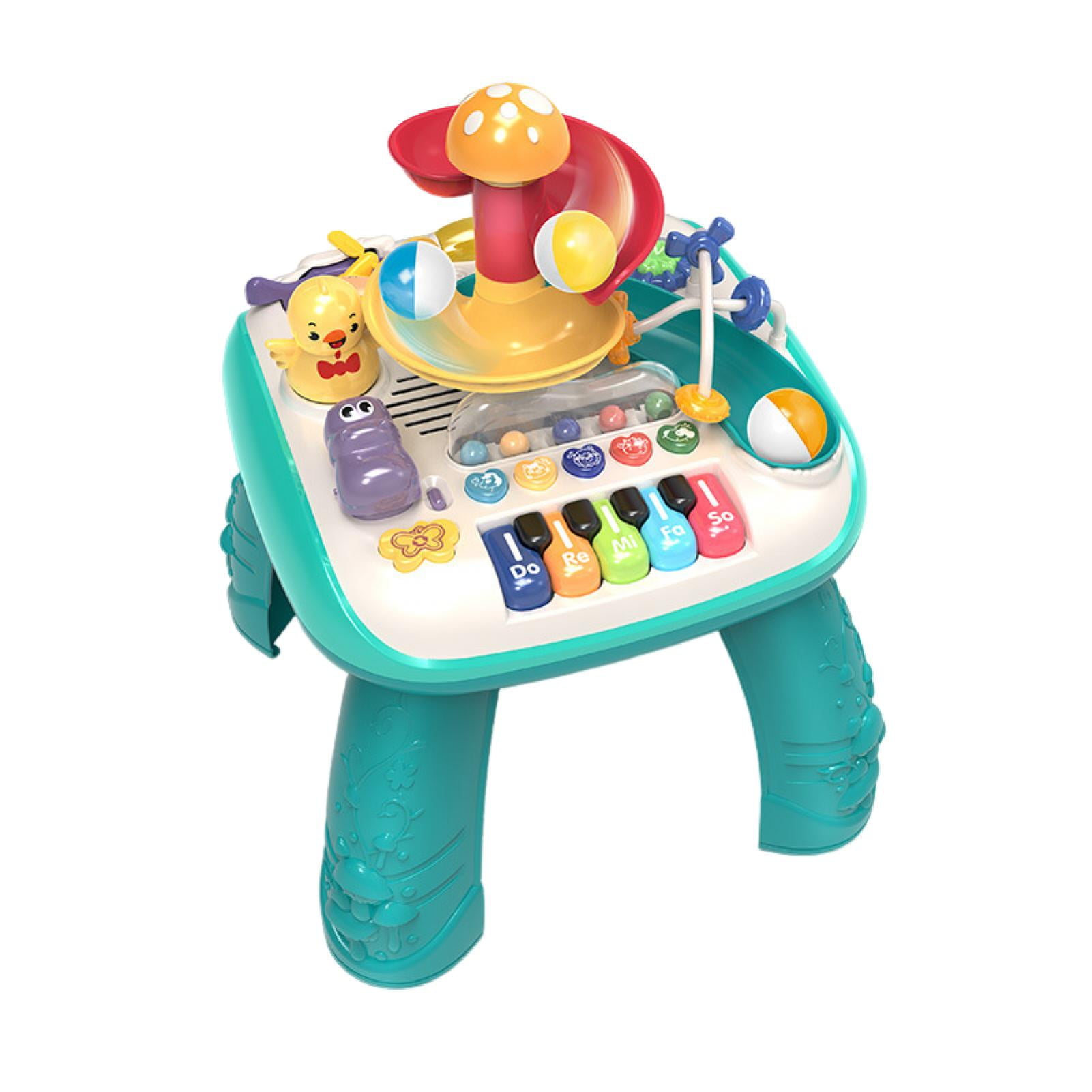Miarnea Kids Toys, Baby Activity Table Early Education 5 Keys Piano ...