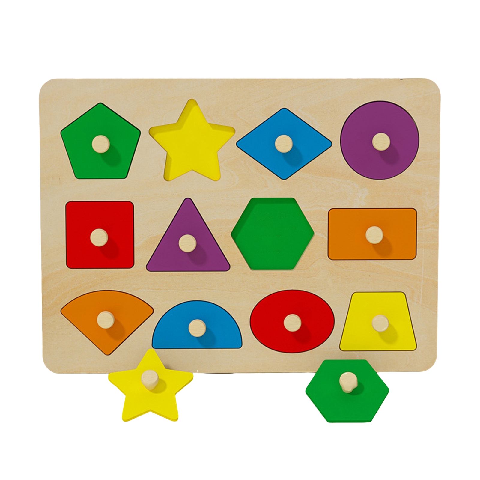 Miarnea Kids Toys, Block Puzzle Jigsaw Geometric Matching Board Shape ...