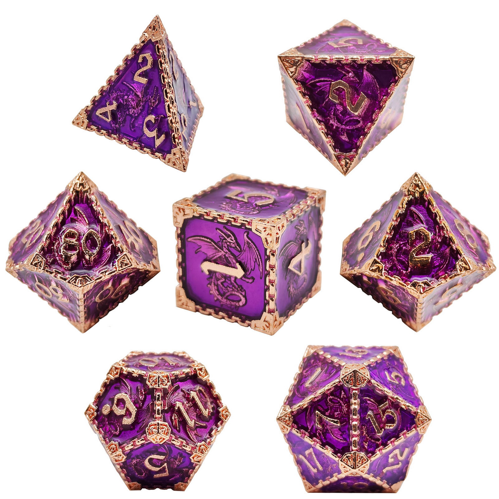 Miarnea Kids Toys, Dice Toy Metal Dungeon Scale Decor Polyhedral ...