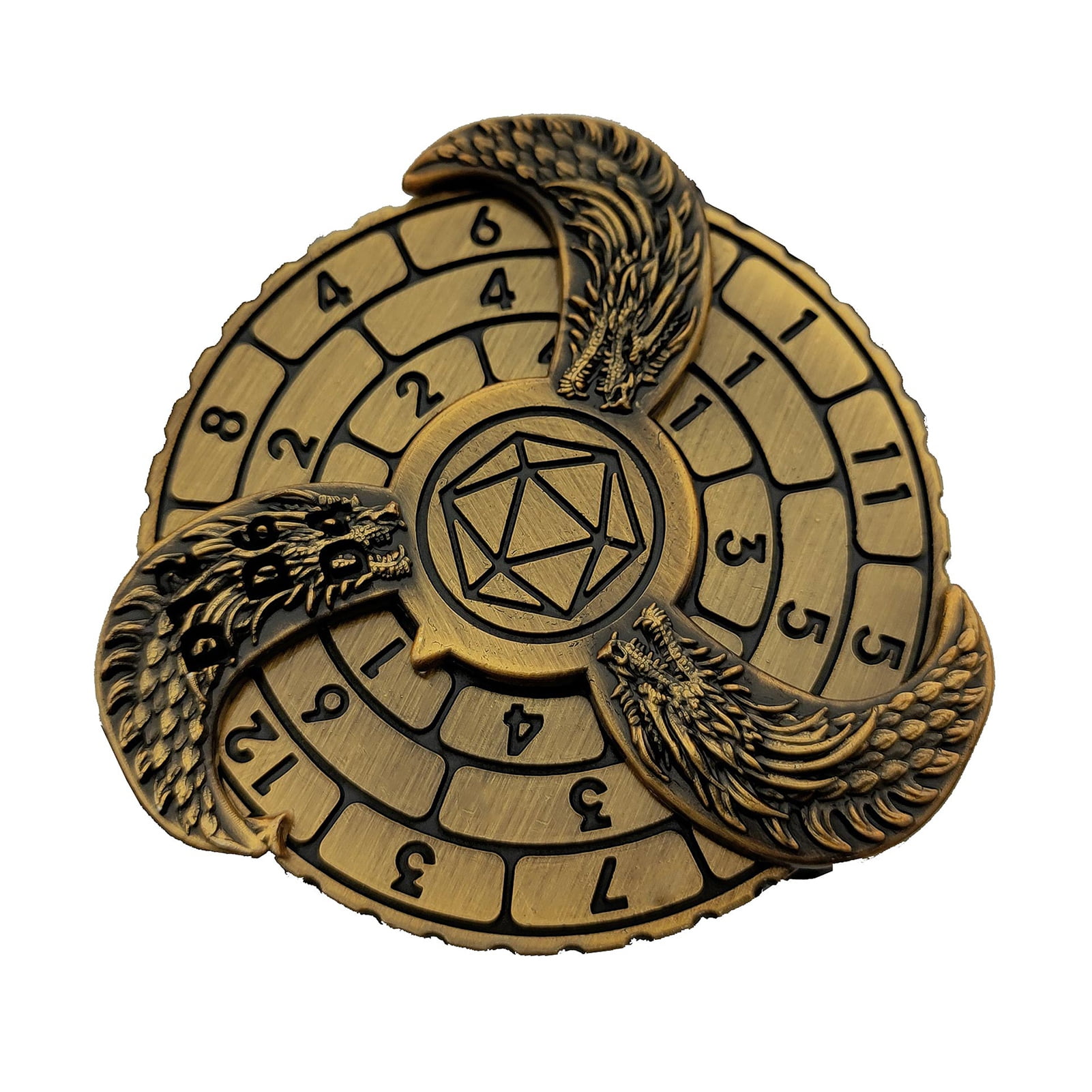 Miarnea Kids Toys, Dragon Dice Metal Fingertip Gyro Spinner Dice Fidget ...