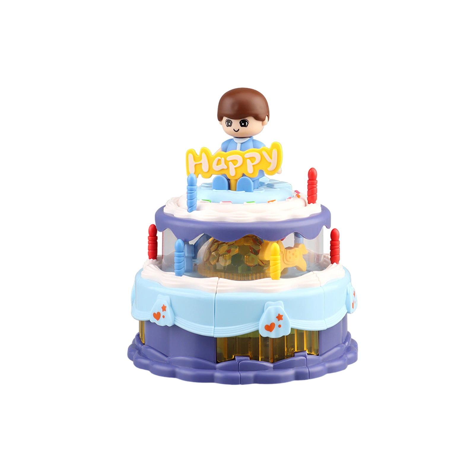 Miarnea Kids Toys, Electric Cake Lighting Music Toy with Wheels ...
