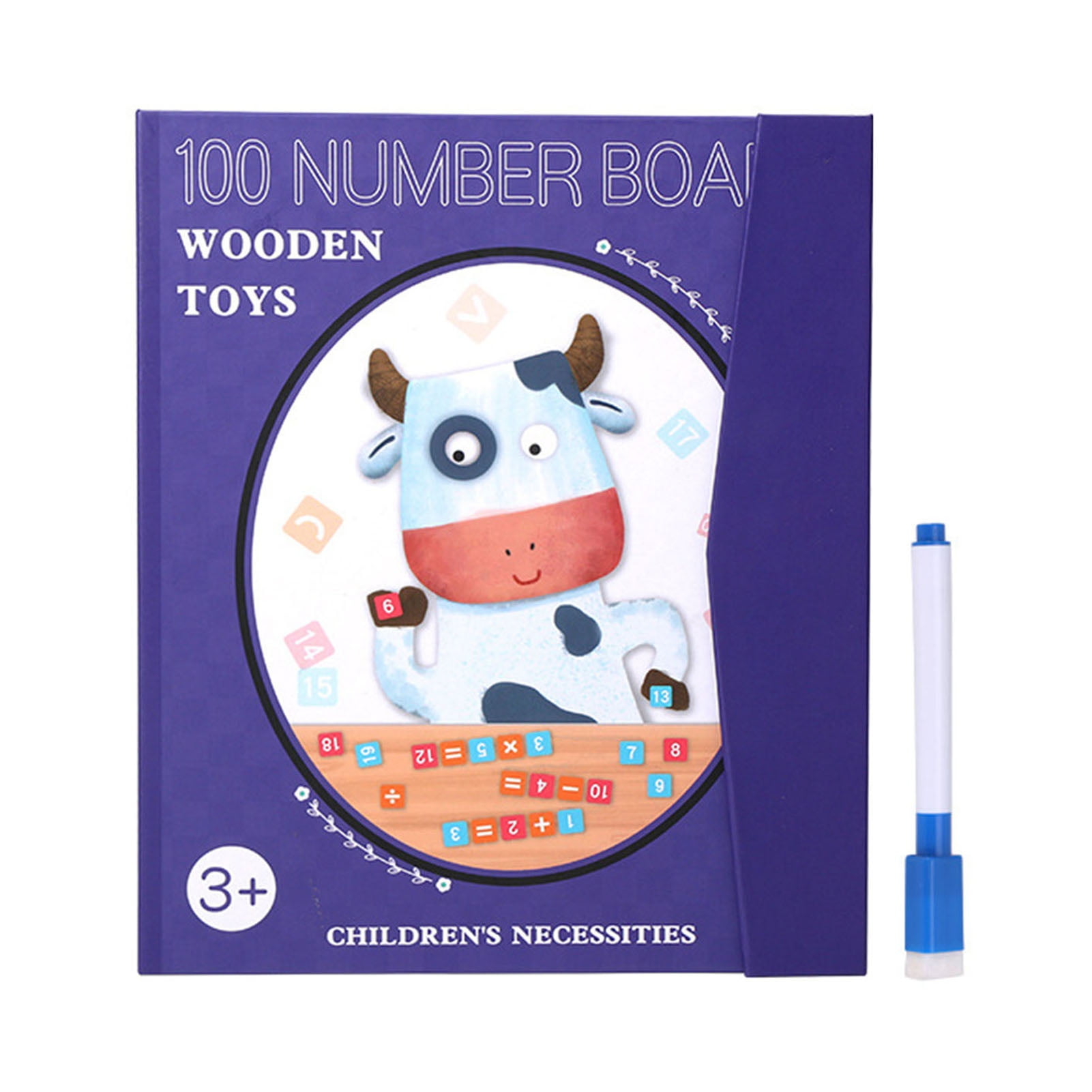 Miarnea Kids Toys, Math Counting Hundred Board Toy 1 to 100 Consecutive ...