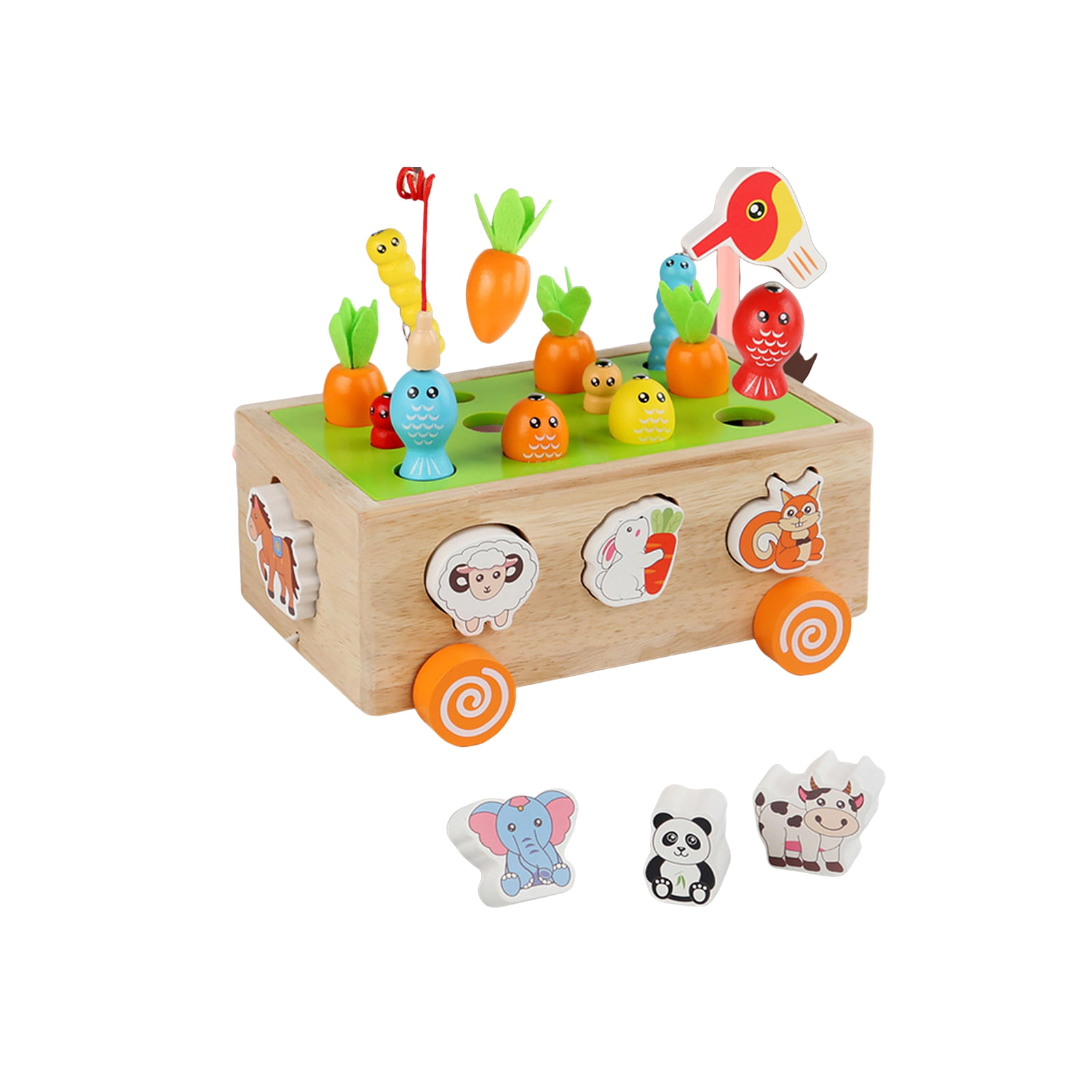 Miarnea Kids Toys, Montessori Wooden Farm Puzzle Toy for 1 2 3 Year ...