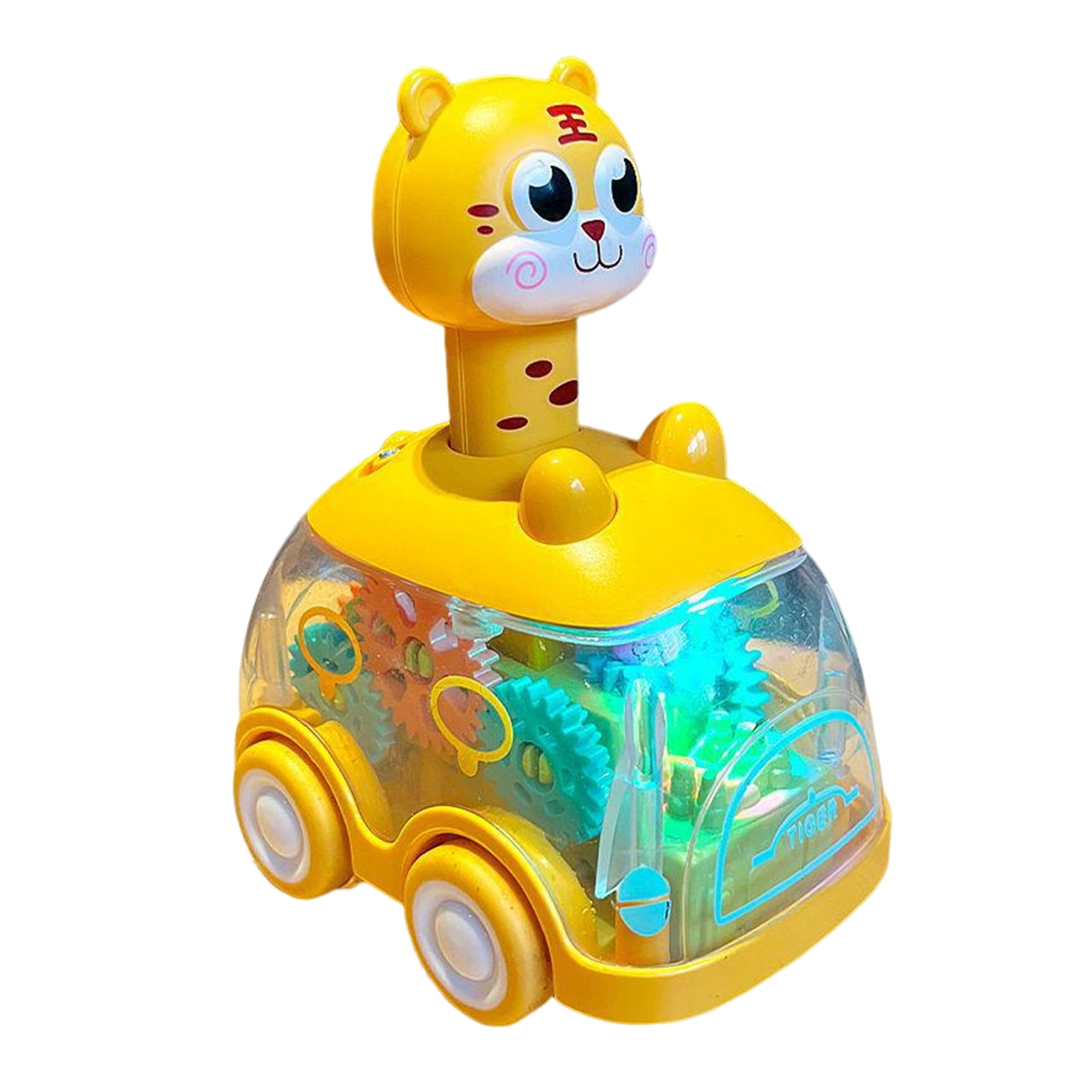 Miarnea Kids Toys, Press Go Toy Car Interactive Light Up See-Through ...