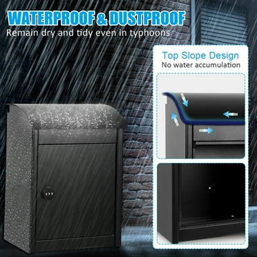 AECOJOY Package Delivery Boxes for Outside Parcel Drop Box Outdoor ...