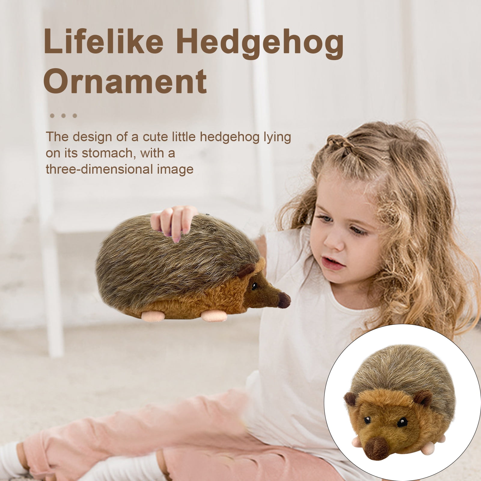 Miarnea Simulated Hedgehog Plush Toy - Squeaky Stuffed Animal ...