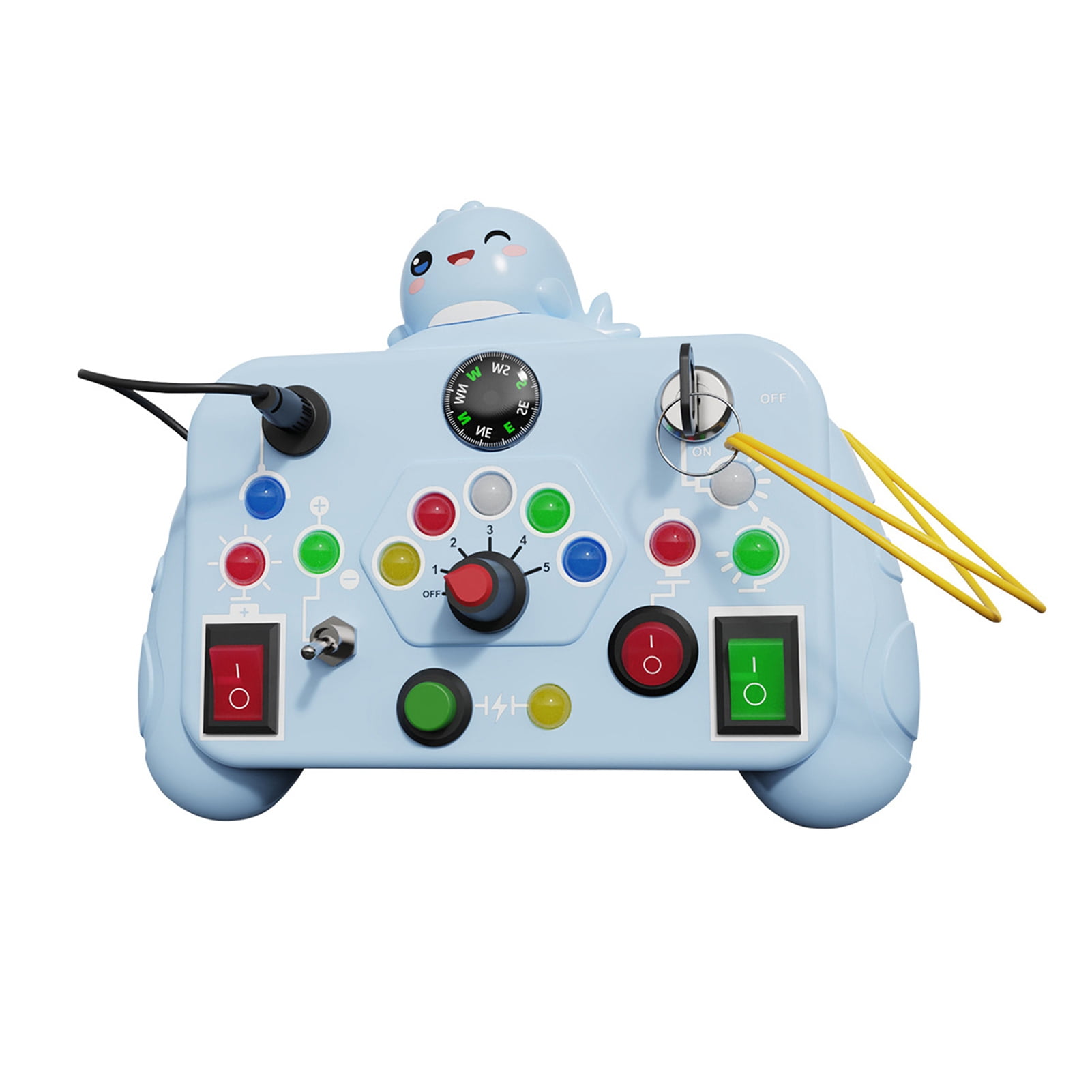 Miarnea Toddler Animal Busy Board with LED Light - Light-up Switch Game ...