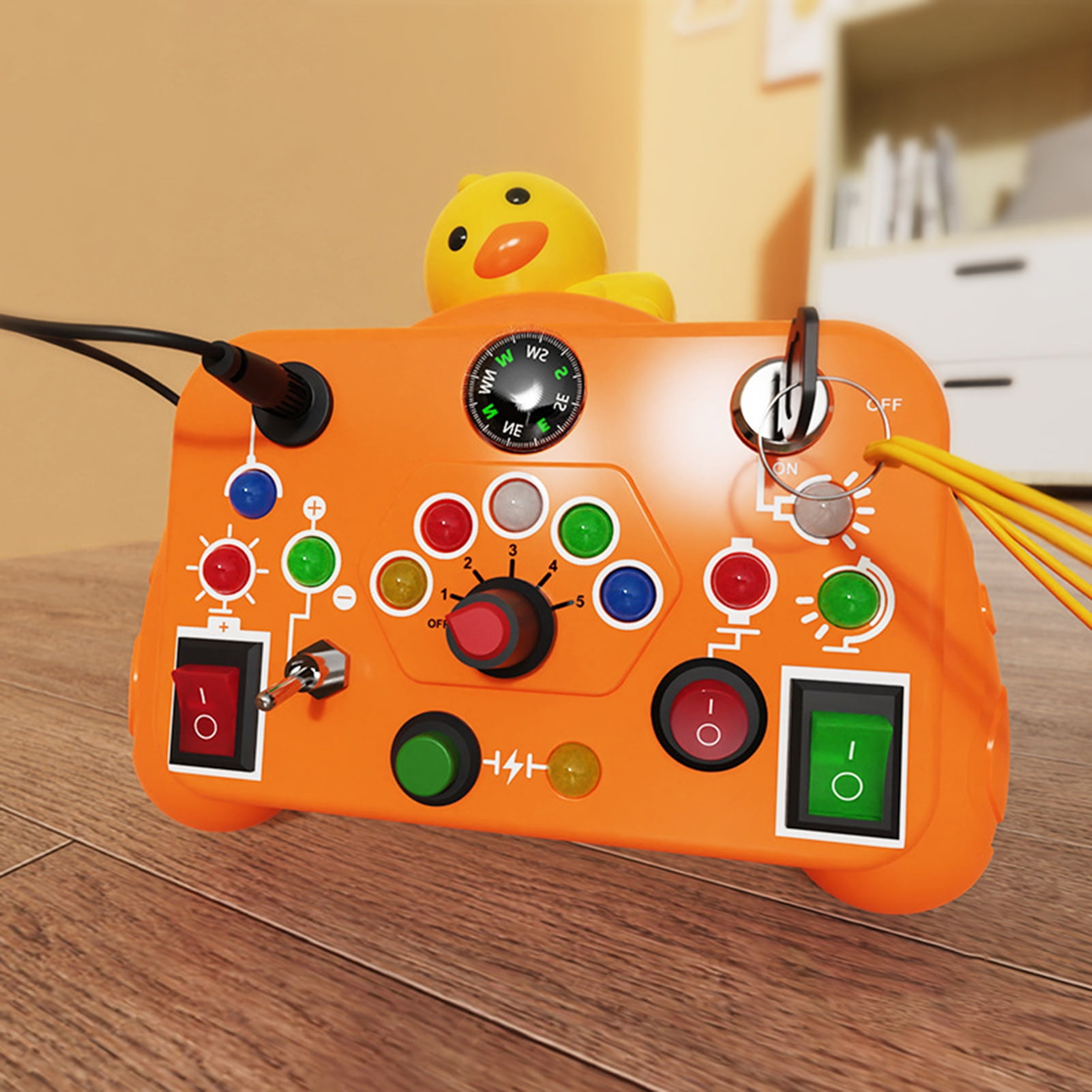 Miarnea Toddler Toy Busy Board with LED Light Sensory Toys for Kids ...