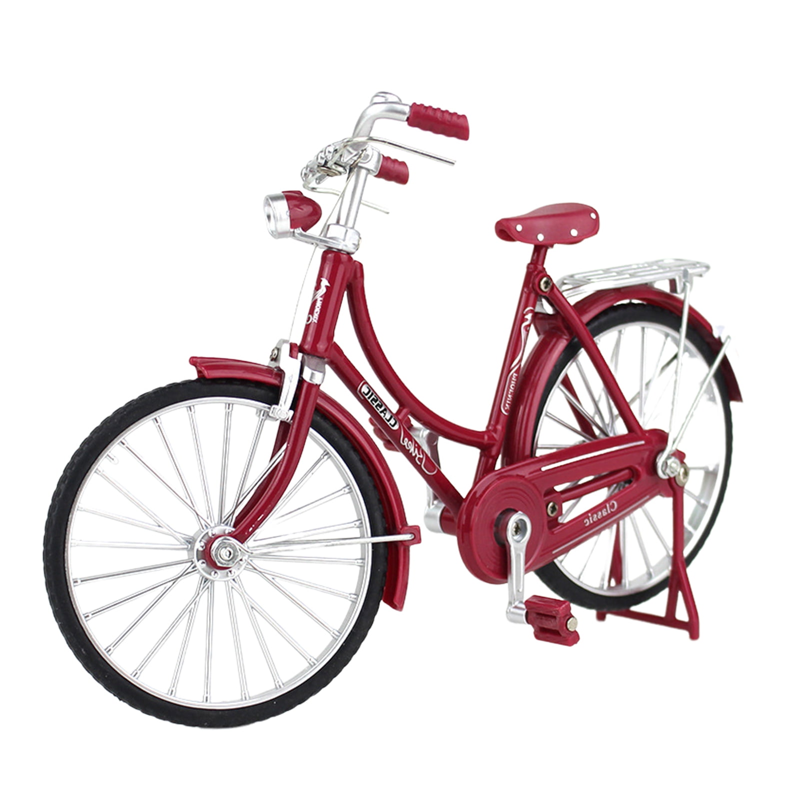 Miarnea Vintage Bicycle Model with Pump - DIY Assembled, Movable Pedal ...