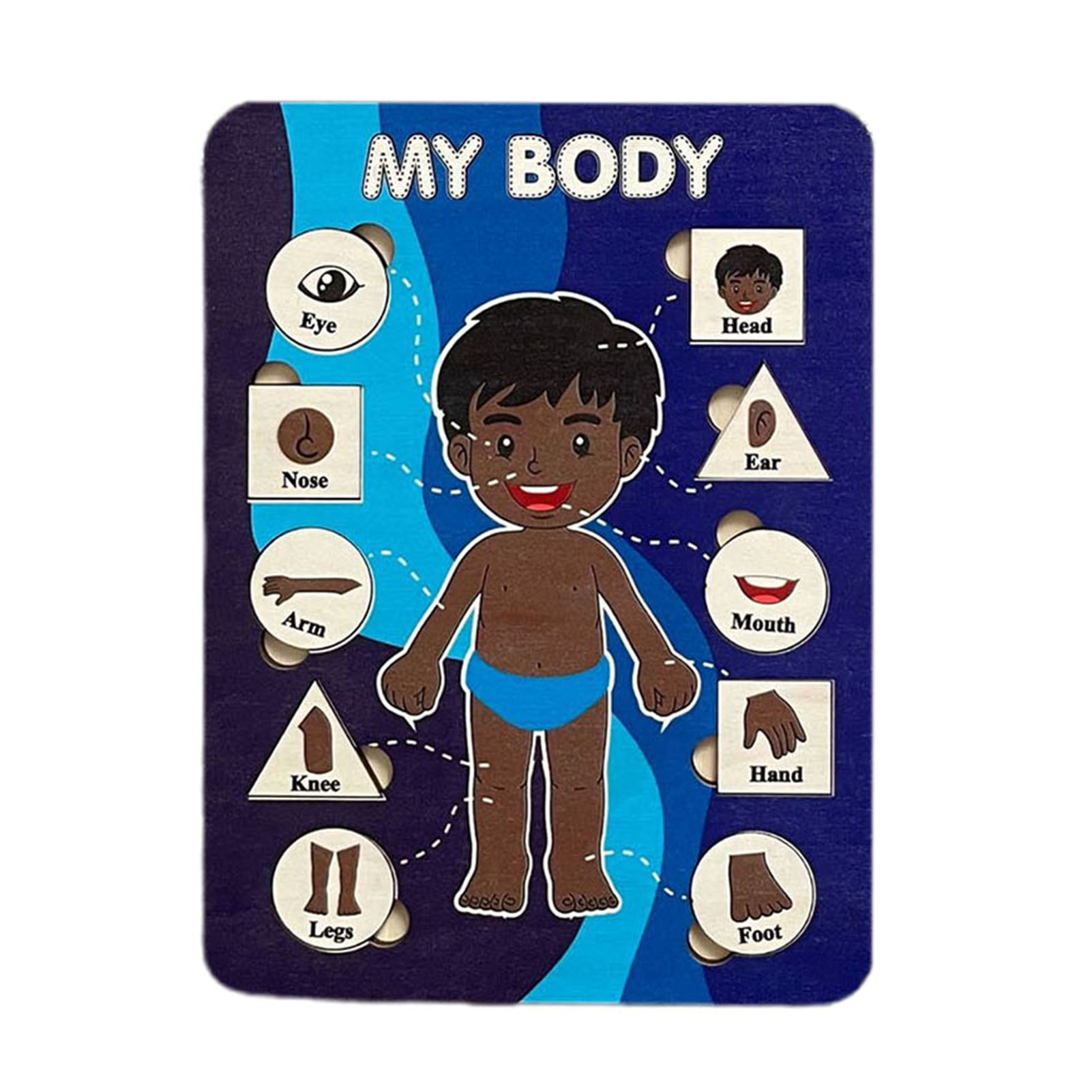 Miarnea Wooden Body Puzzle for Toddlers and Kids 10pcs Puzzle Kid Play ...