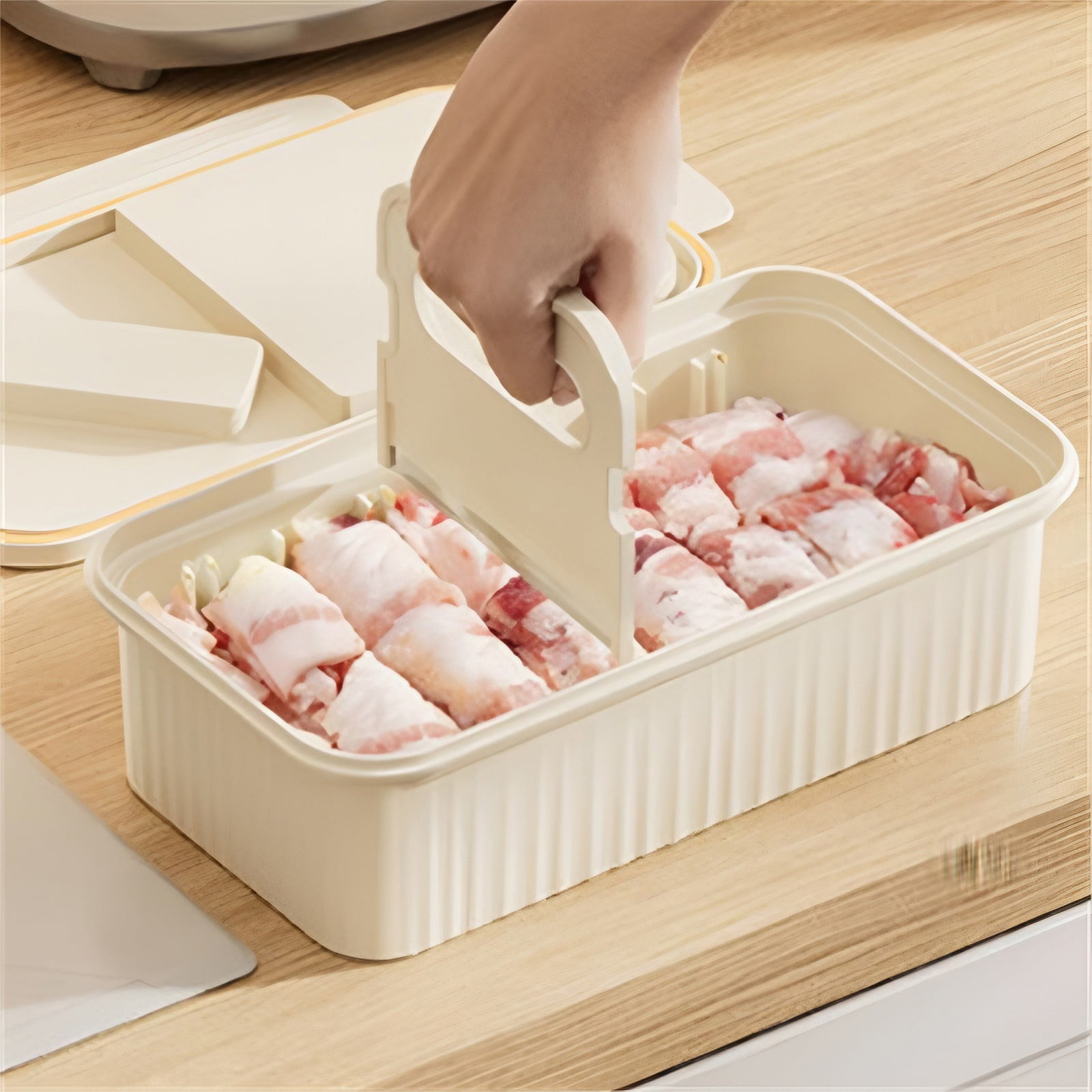 Miayilima 1* Crisper Kimchi Cutter Food Meat Cutting Storage Container ...