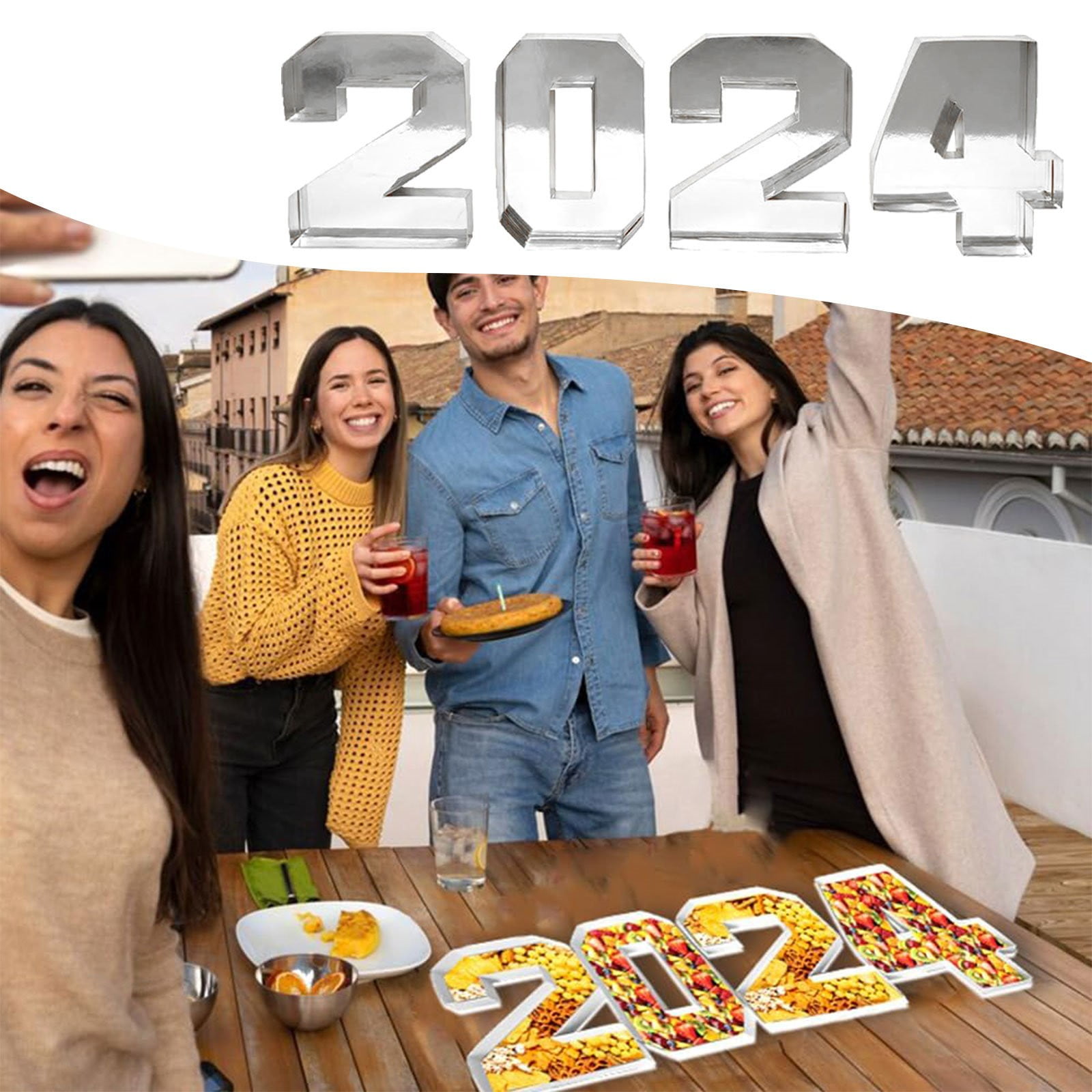 Miayilima 2024 Charcuterie Numbers Fillable Graduation Cardboard Number ...