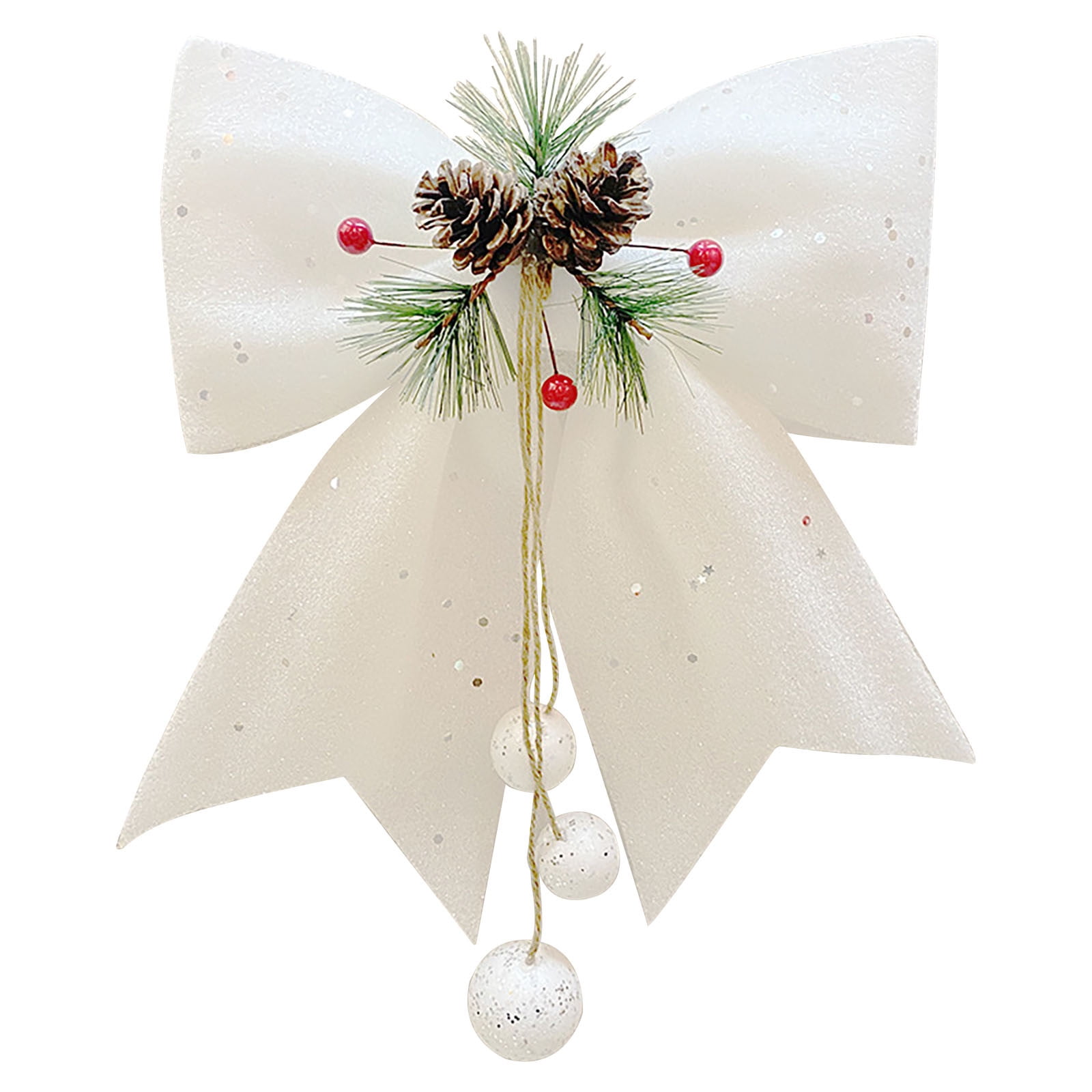 Christmas Tree Ornaments Christmas Decorations Christmas Bow With Pines ...