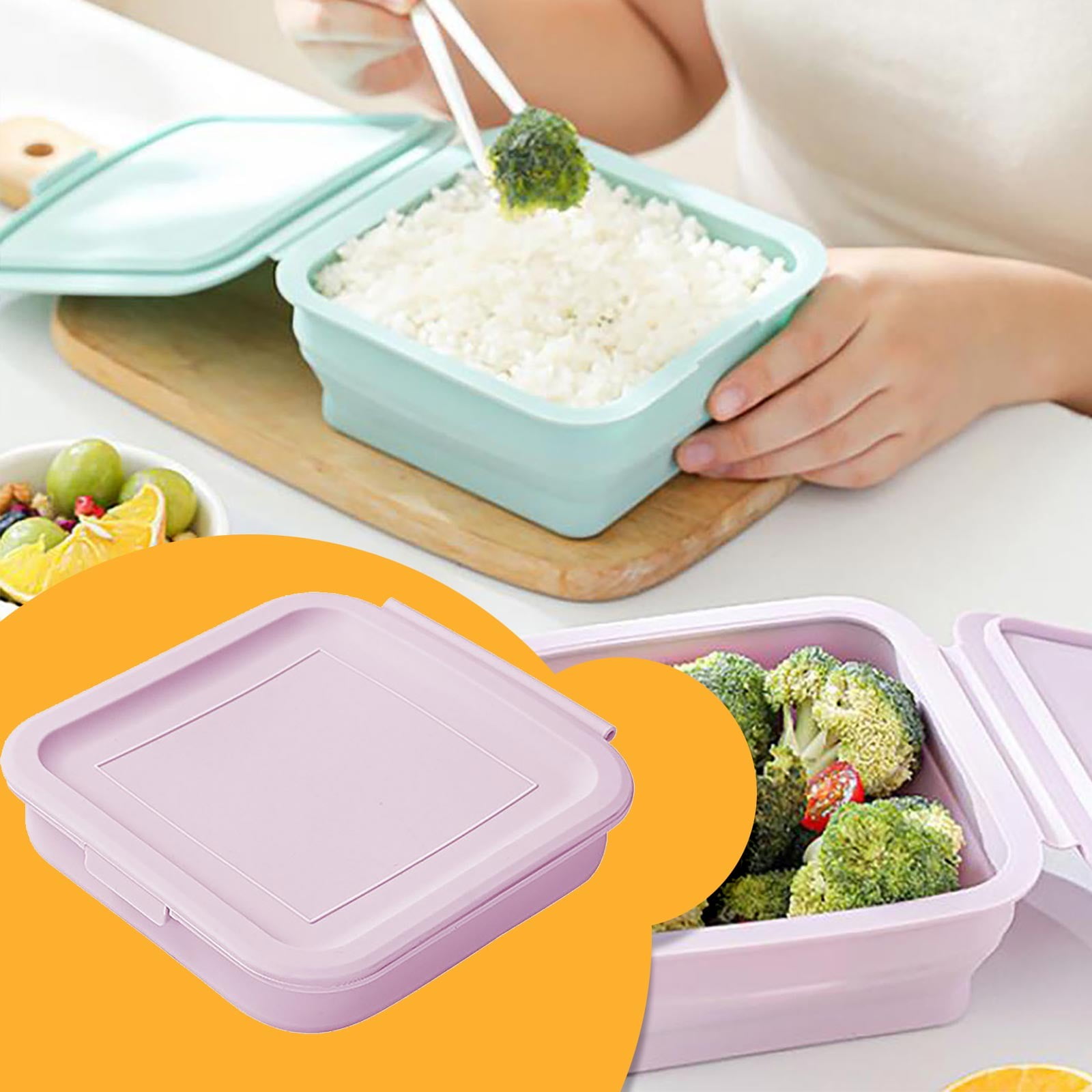 Miayilima Closure Bags & Lids & Boxes Silicone Foldable Fruit & Veggie ...