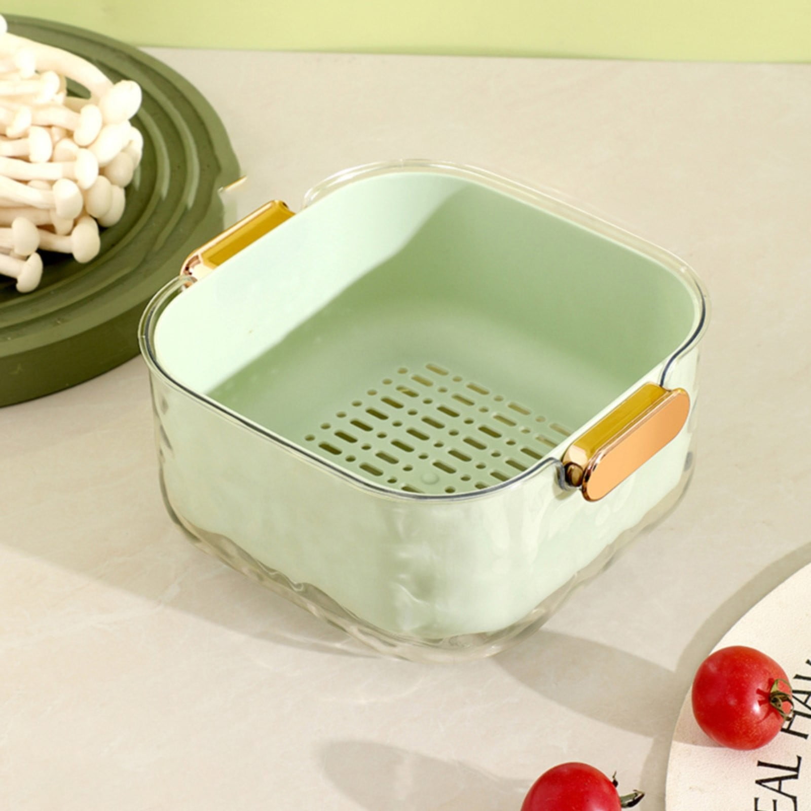 Miayilima Drain Rack Kitchen Strainer for Fruit and Vegetable Wash Food ...