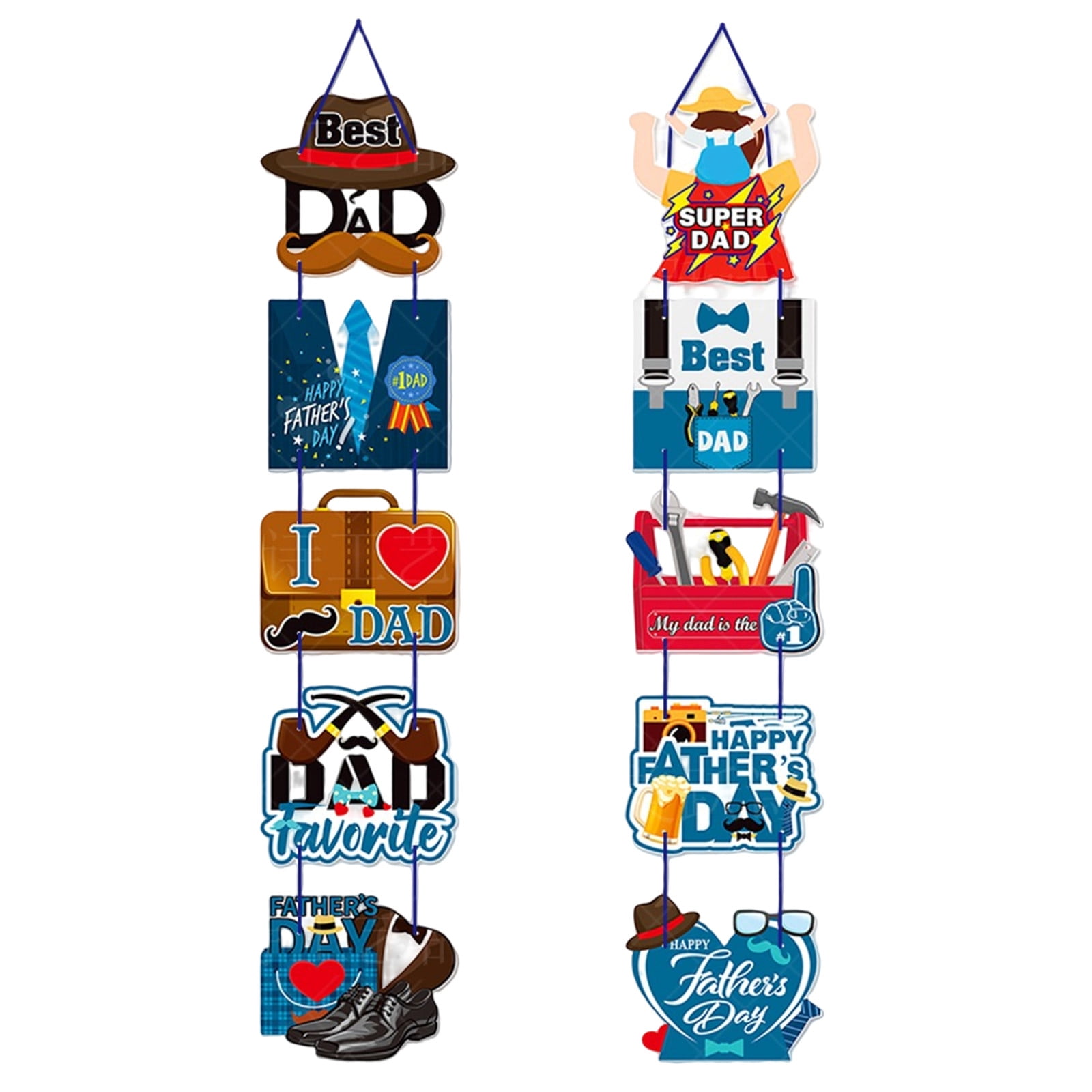 Miayilima Father's Day Hanging Swirls Decoration, Set of 6 - Walmart.com