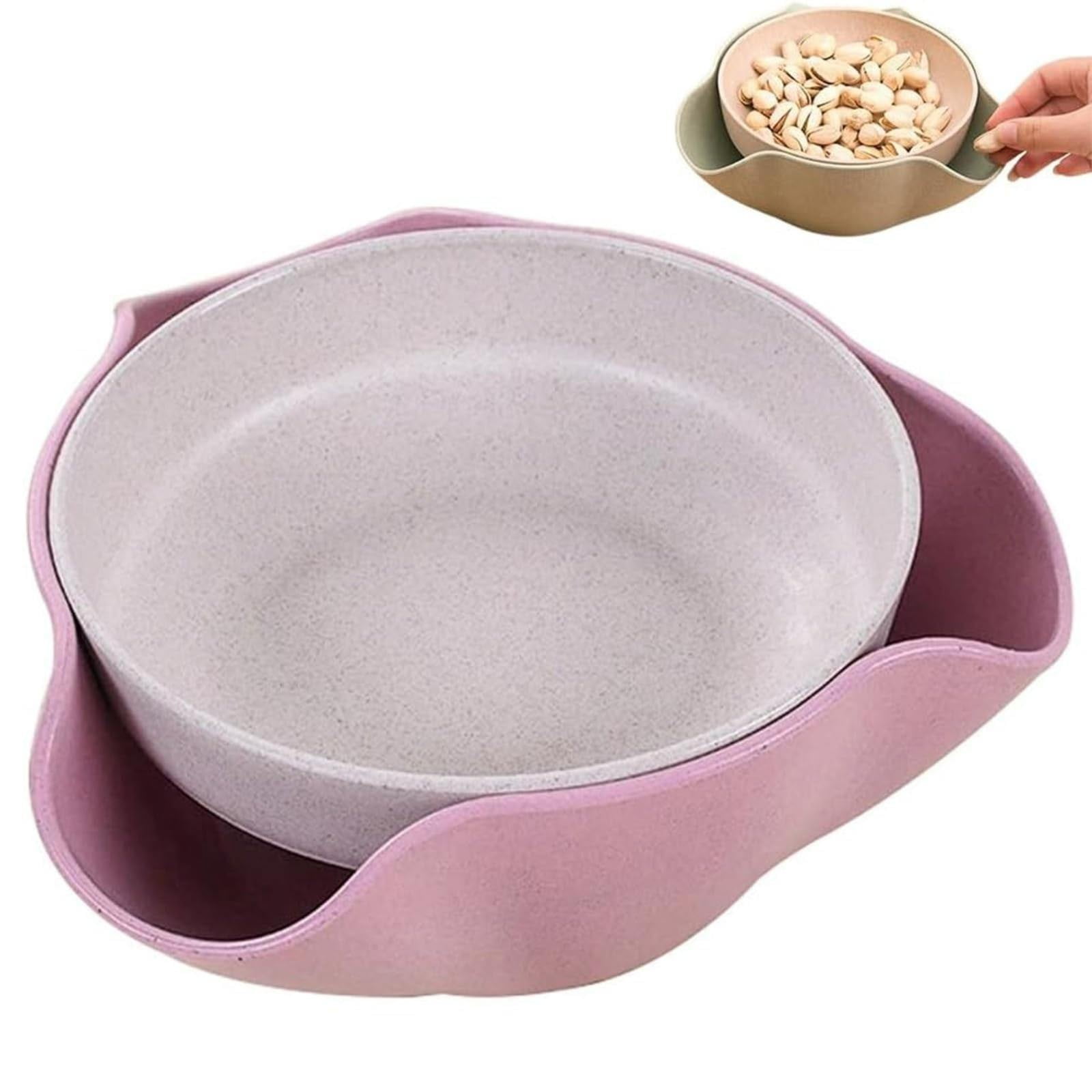 Miayilima Food Storage Collecting Snack Bowl Double Dish Serving Bowl ...