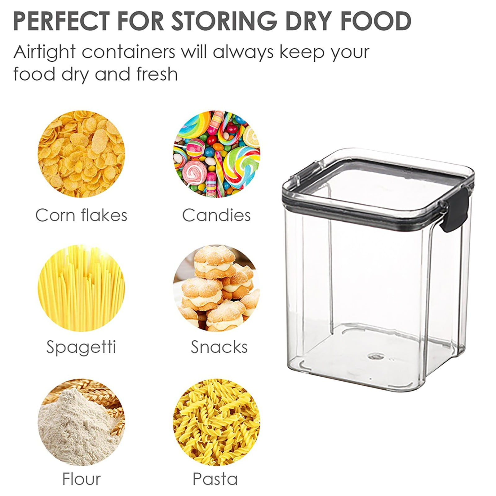 Miayilima Food Storage Kitchen Household Whole Grains Airtight Cans ...