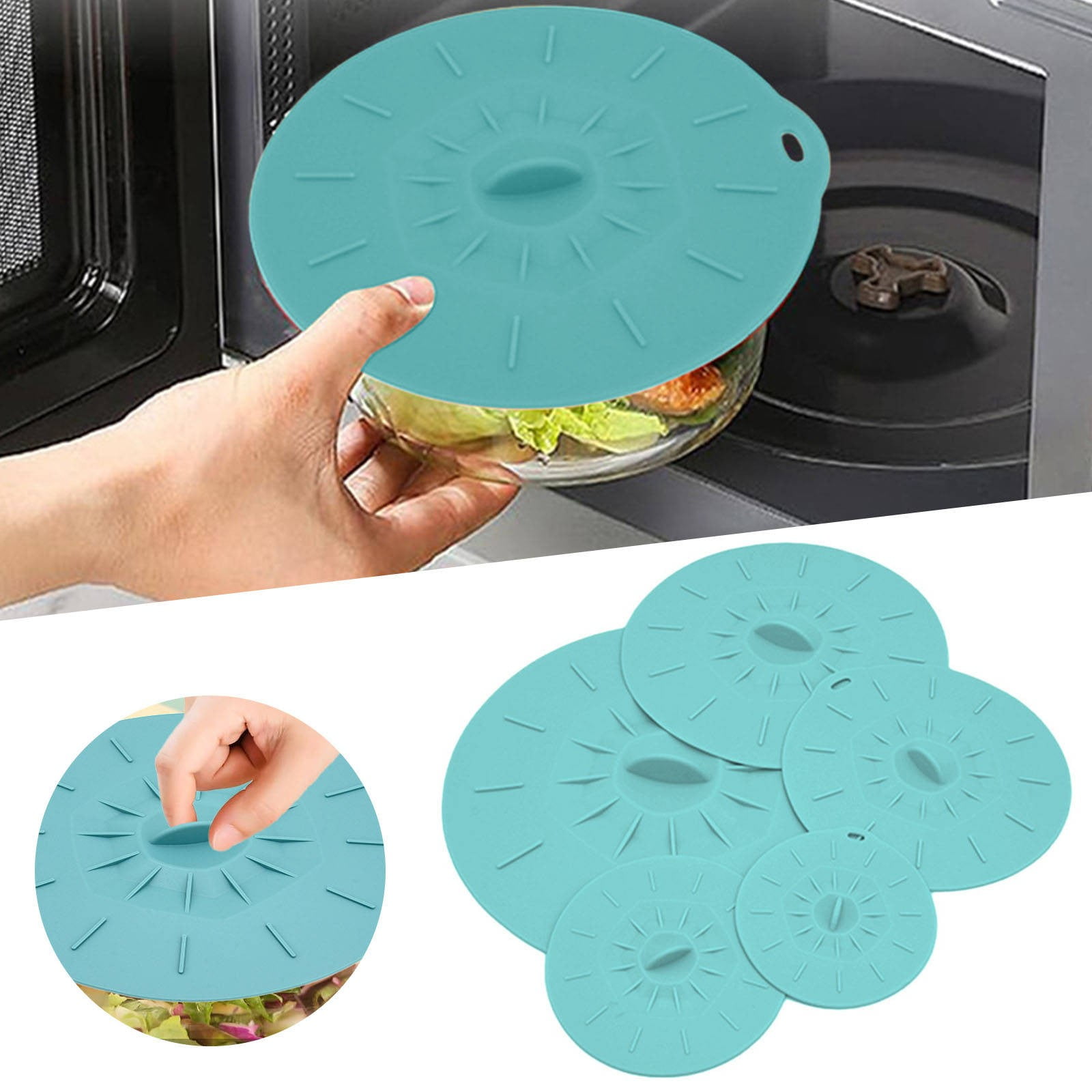 Miayilima Fresh-Keeping Cover,Silicone Lids for Food Storage 5 Pack ...
