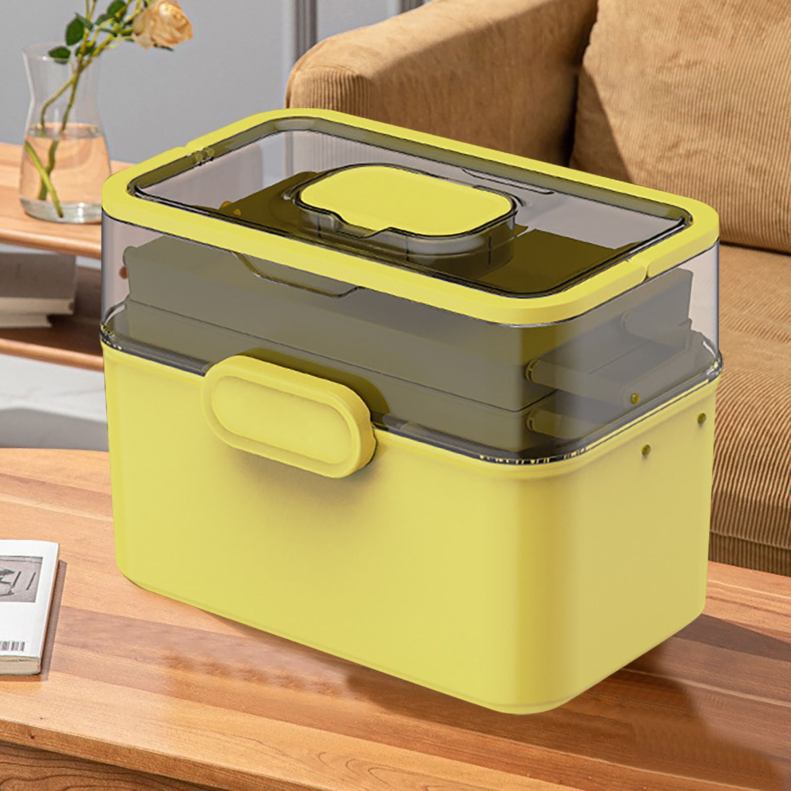 Miayilima Multilayer Storage Box Home Organizer with Clear ...