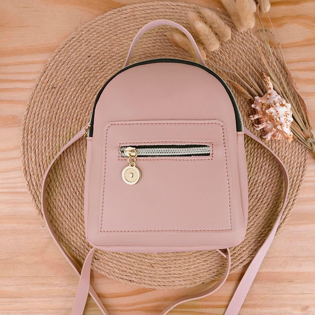 Miayilima Pink Backpacks Women Purse Letter Small Mobile Phone ...