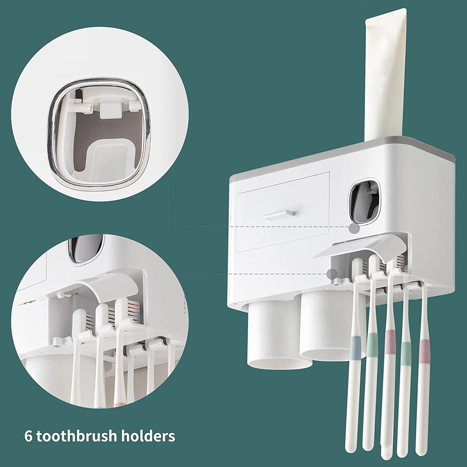 Miayilima Rack Toilet Toothbrush Holder Non Perforated Toothbrush Cup ...