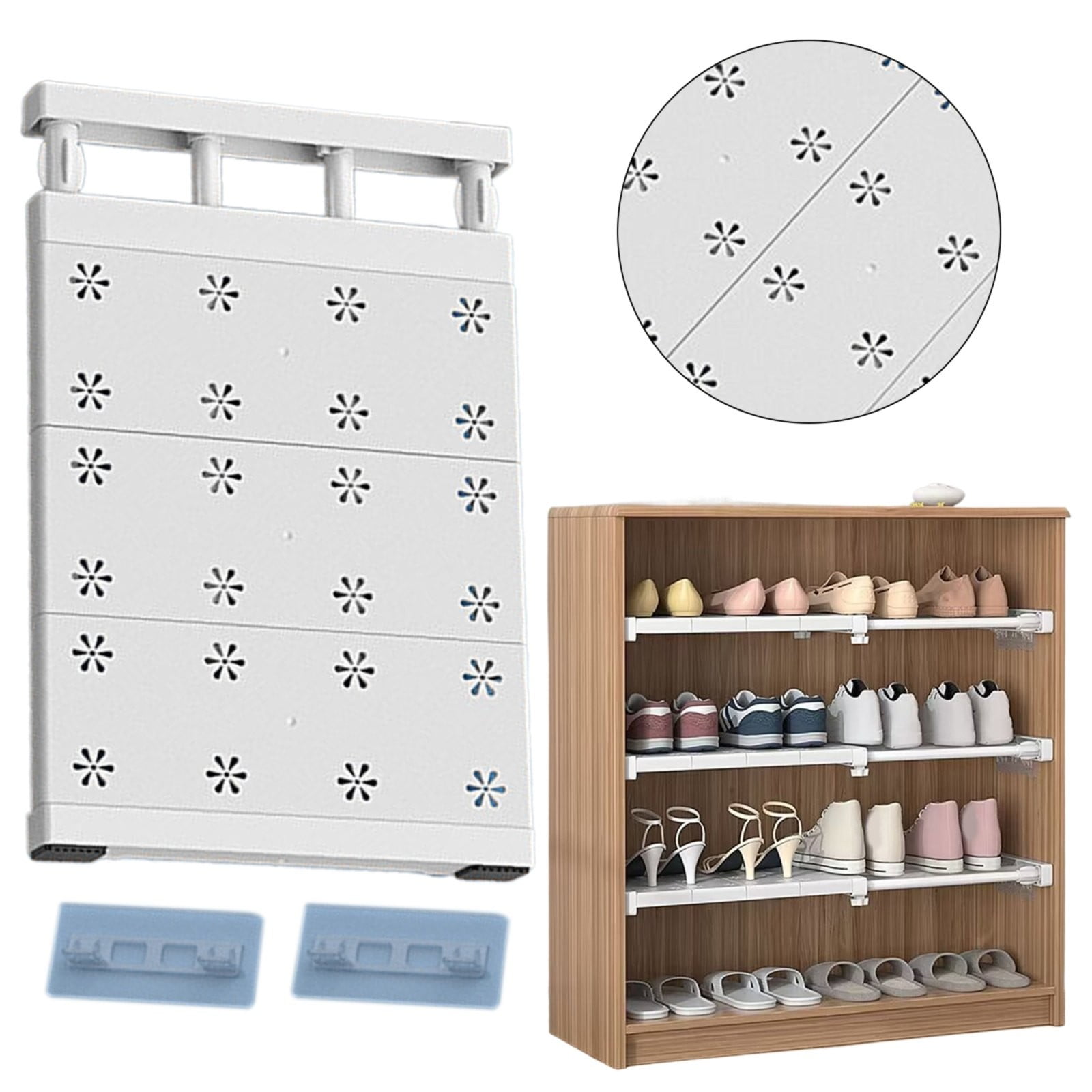 Miayilima Storage Rack Closet Tension Shelf Expandable Metal Storage ...