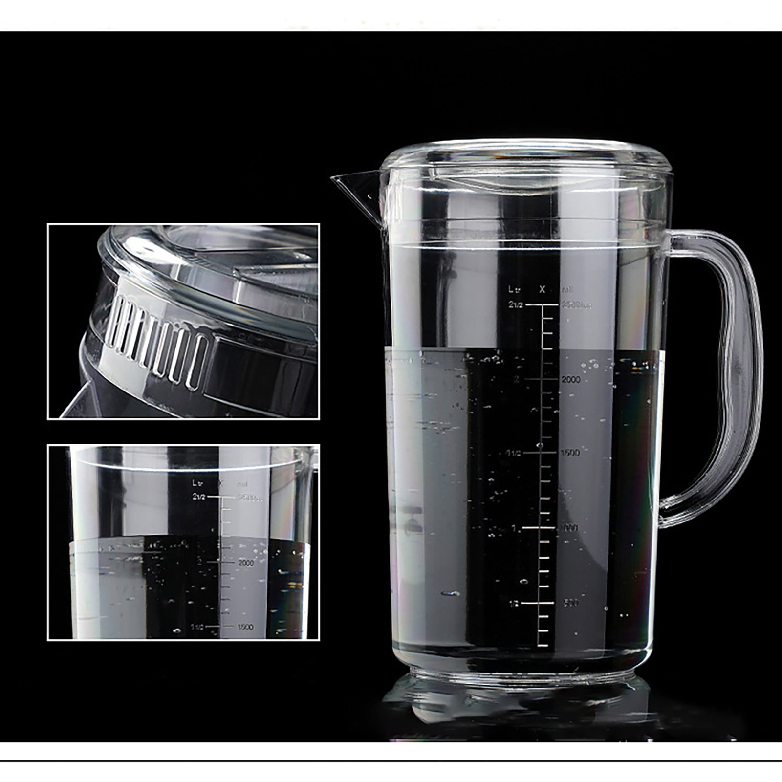 Miayilima Water Pitcher Beverage Pitcher Measuring Pitcher Glass ...