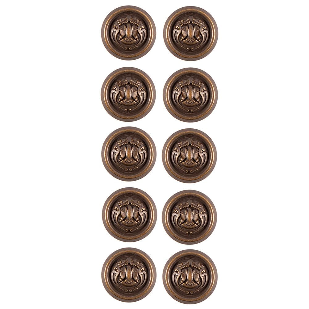 Mibo 10pcs Military Look Shank Button - Heraldic Shield with Eagle and ...