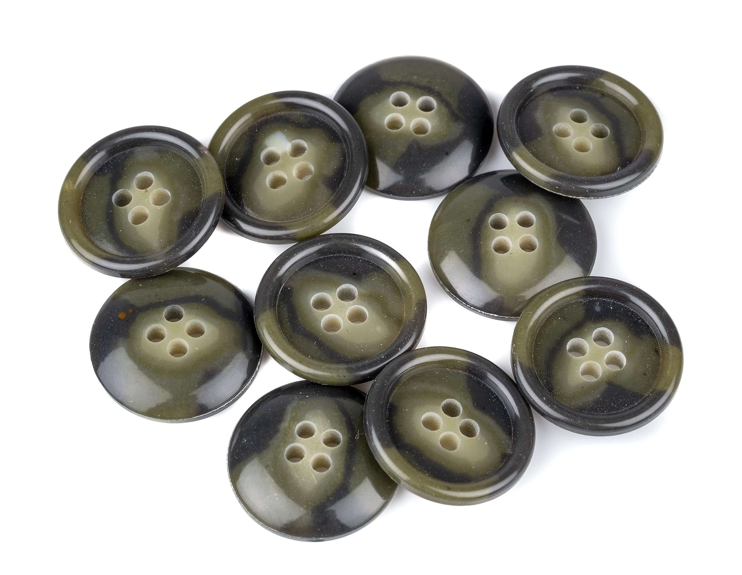 Mibo 10pcs Round Melamine Suit & Dress Buttons with Rim - 34L(21mm) - 4 ...