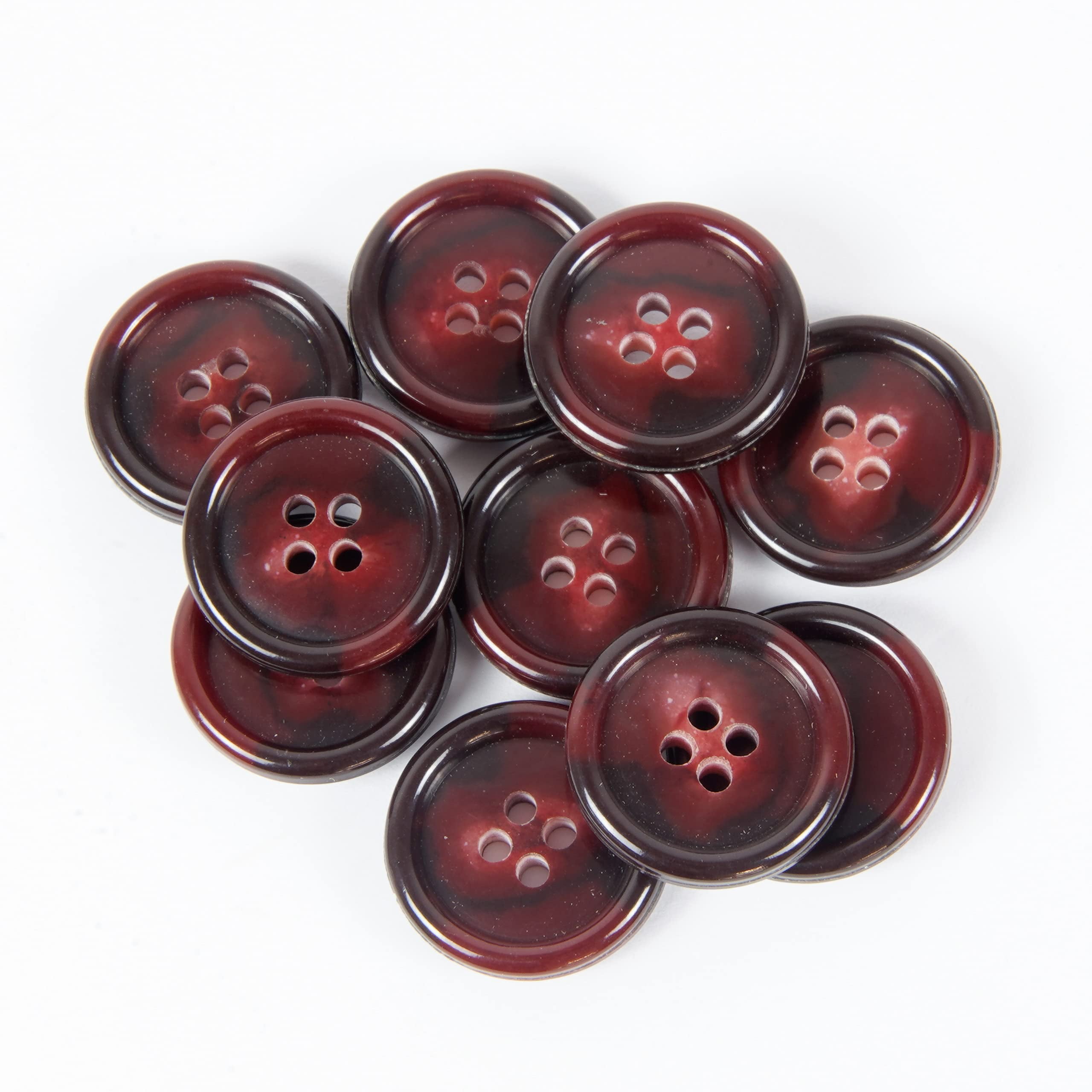 Mibo 10pcs Round Melamine Suit & Dress Buttons with Rim -34L(21mm) - 4 ...