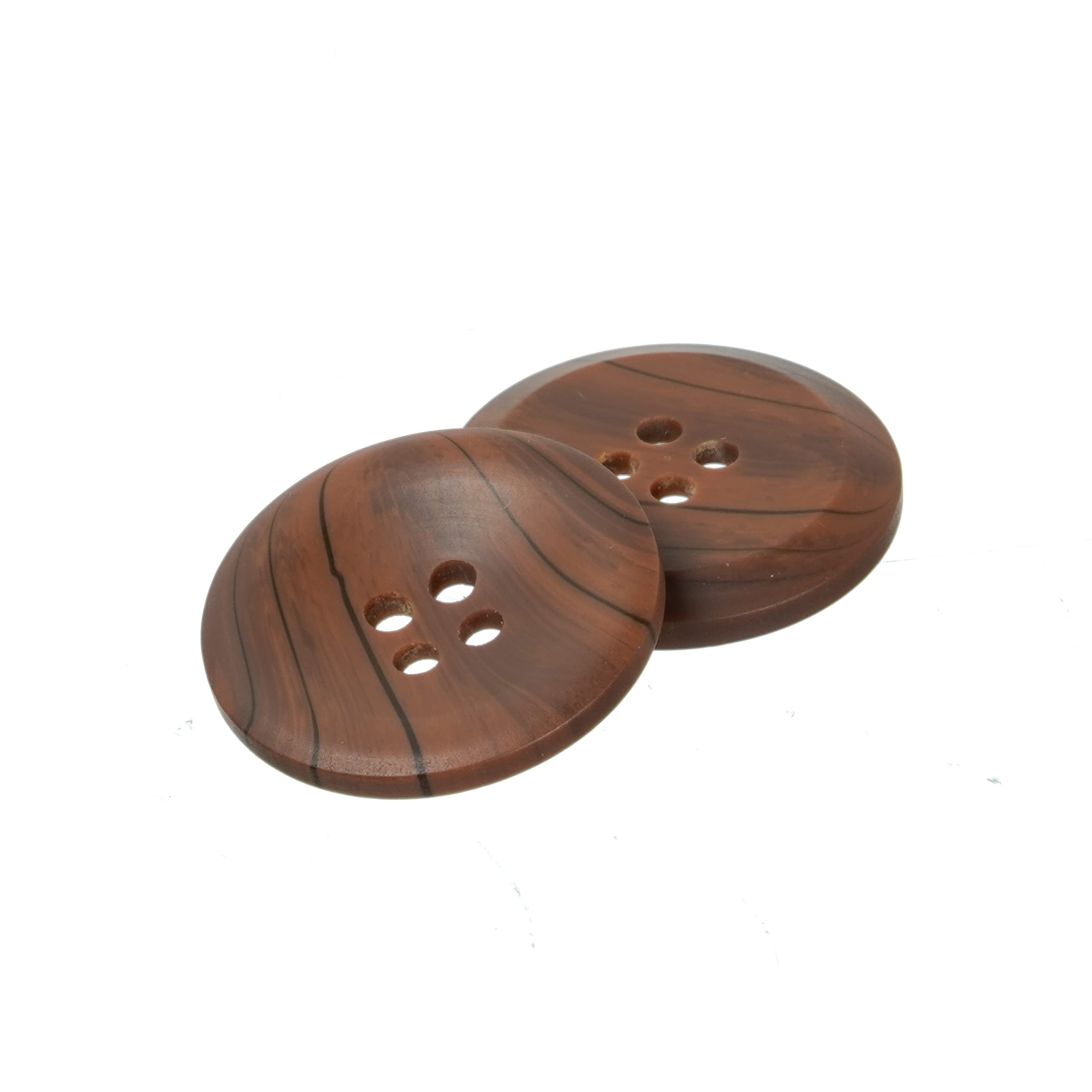 Mibo 12pcs Round Faux Wood Buttons with Concave Center - 32L (20mm) - 4 ...