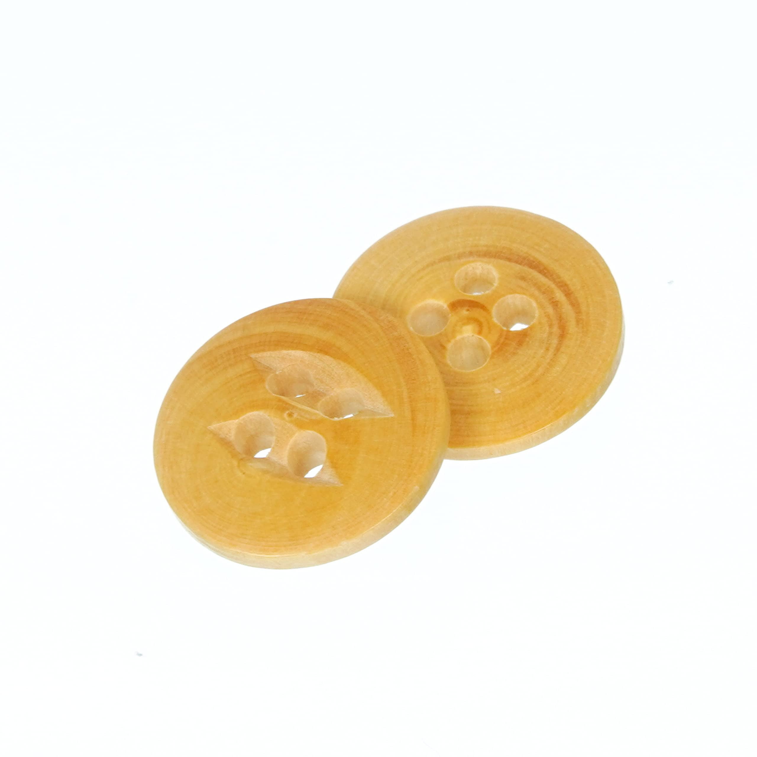 Mibo 12pcs Round Faux Wood Buttons with Two Notches in Center - 24L ...