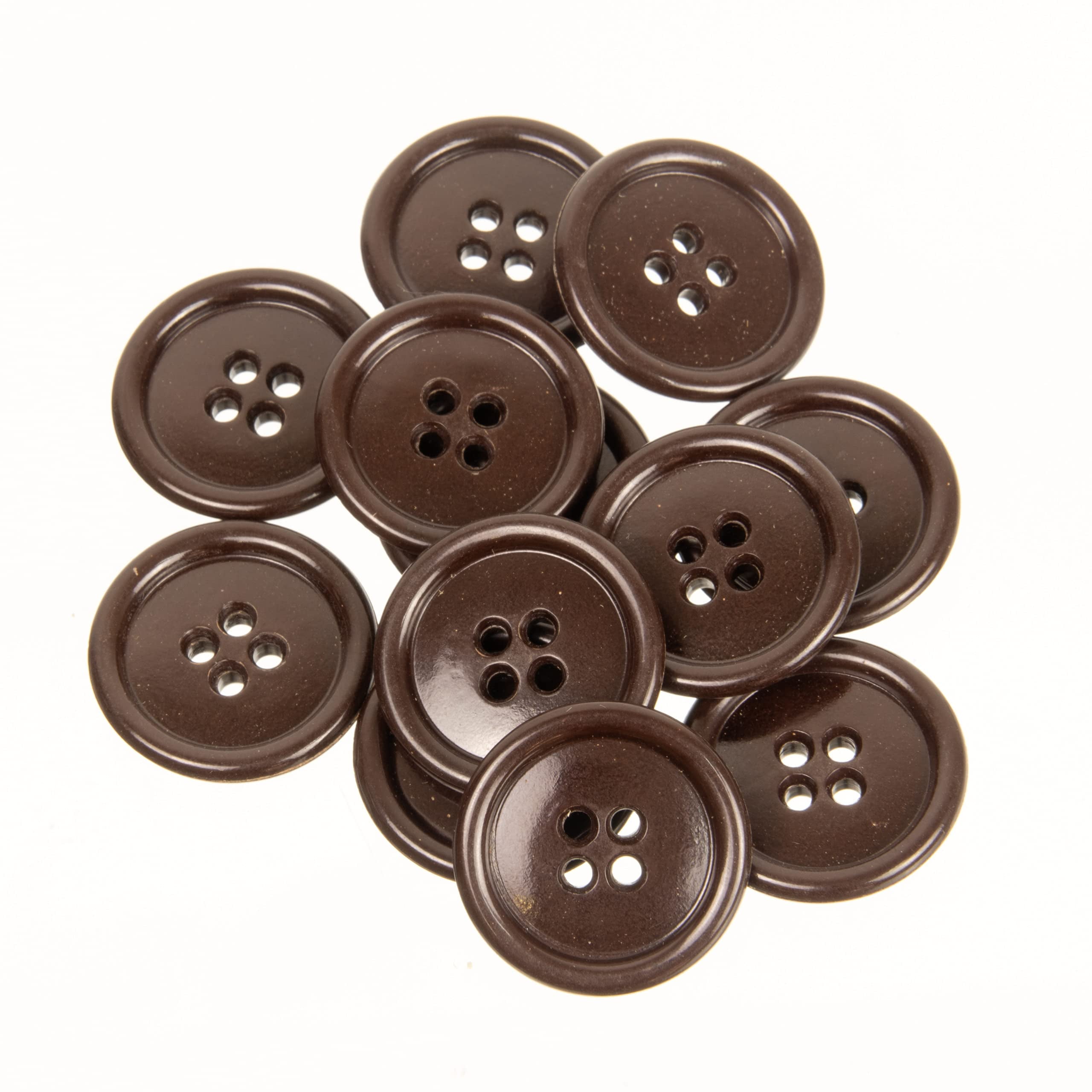 Mibo 12pcs Round Melamine Buttons with Rim - 36L(22mm) - 4 Hole ...