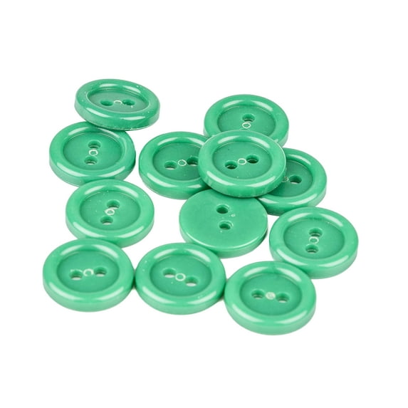 Mibo 12pcs Solid Color Round Melamine Buttons with Rim - 2 Hole - 24L ...