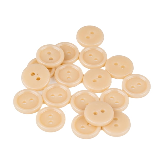 Mibo 18pcs Solid Color Round Melamine Buttons with Rim - 2 Hole - 20L ...