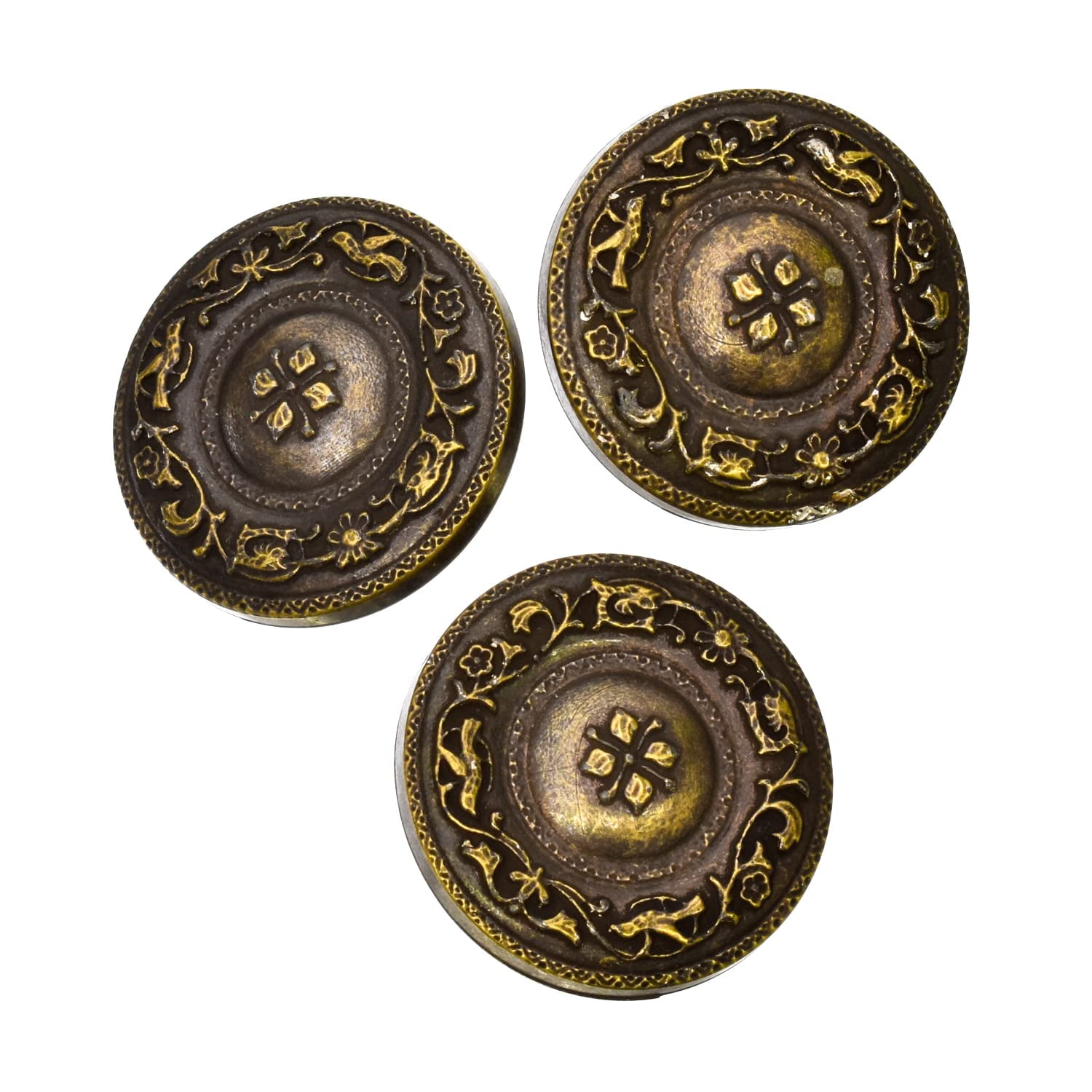 Mibo 3pcs ABS Metal Plated Shank Button - 54L(34mm) - Baroque ...