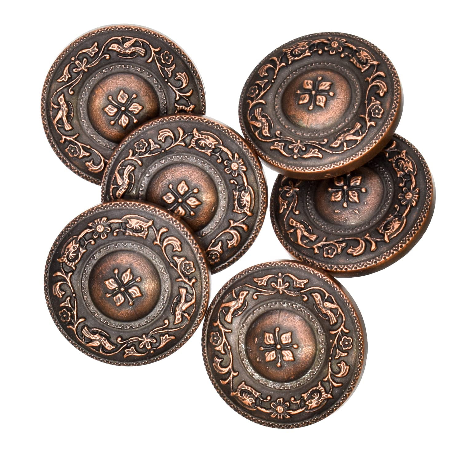 Mibo 6pcs ABS Metal Plated Shank Button - 40L(25mm) - Baroque ...