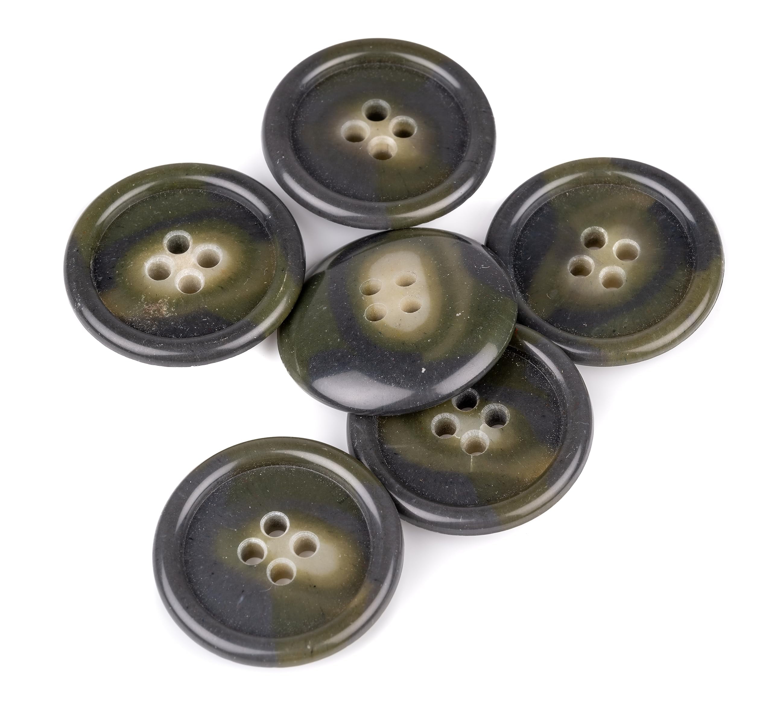 Mibo 6pcs Round Melamine Suit & Dress Buttons with Rim - 44L(28mm) - 4 ...
