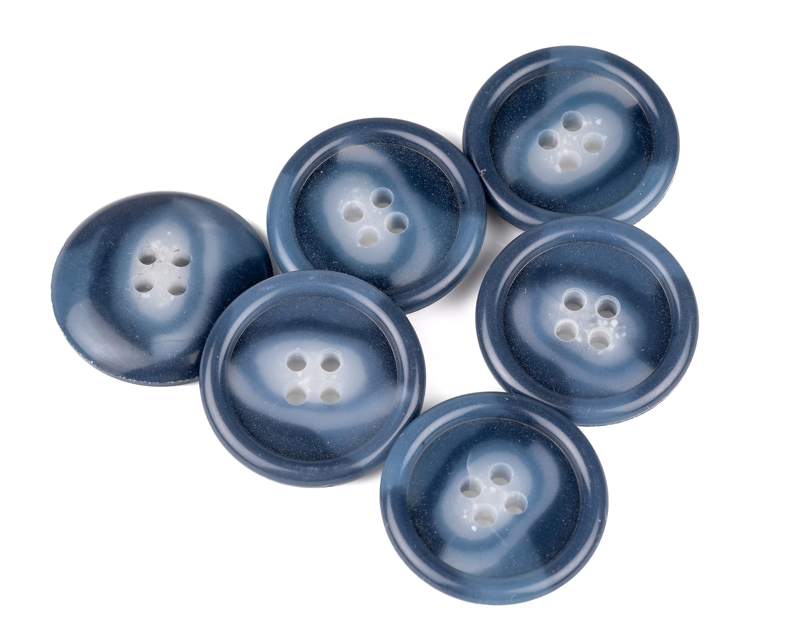 Mibo 6pcs Round Melamine Suit & Dress Buttons with Rim - 44L(28mm) - 4 ...