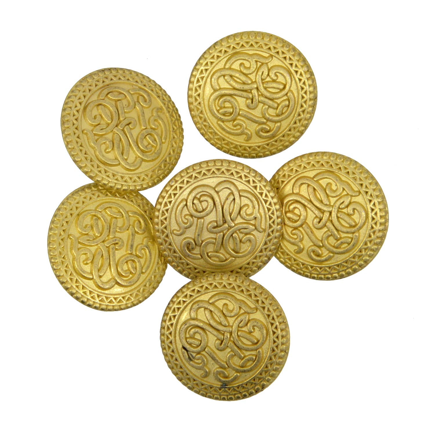 Mibo 6pcs Zinc Die Cast Metal Shank Button - Celtic Scroll Pattern ...
