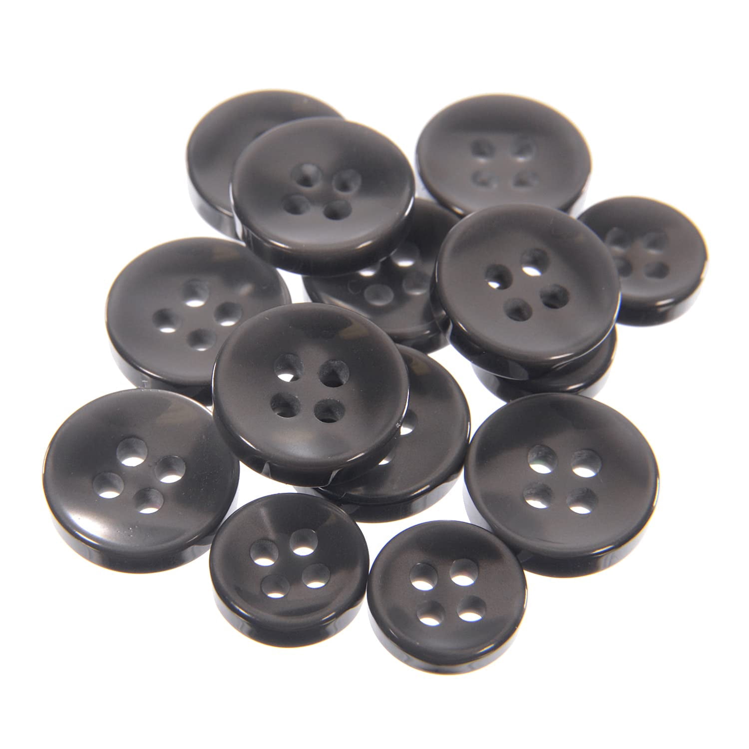 Mibo Buttons & Accessories 14pcs Polyester Shirt Buttons - 4 Hole ...
