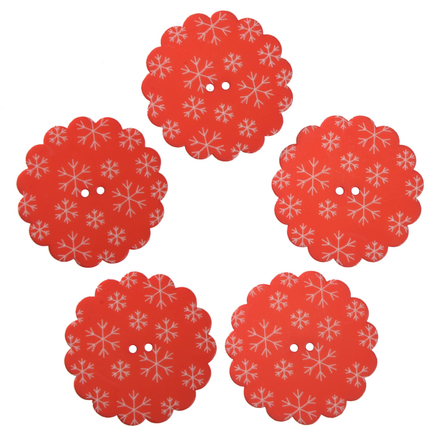 Mibo Buttons & Accessories 5pcs Nylon Resin - Daisy Shape - Festive ...