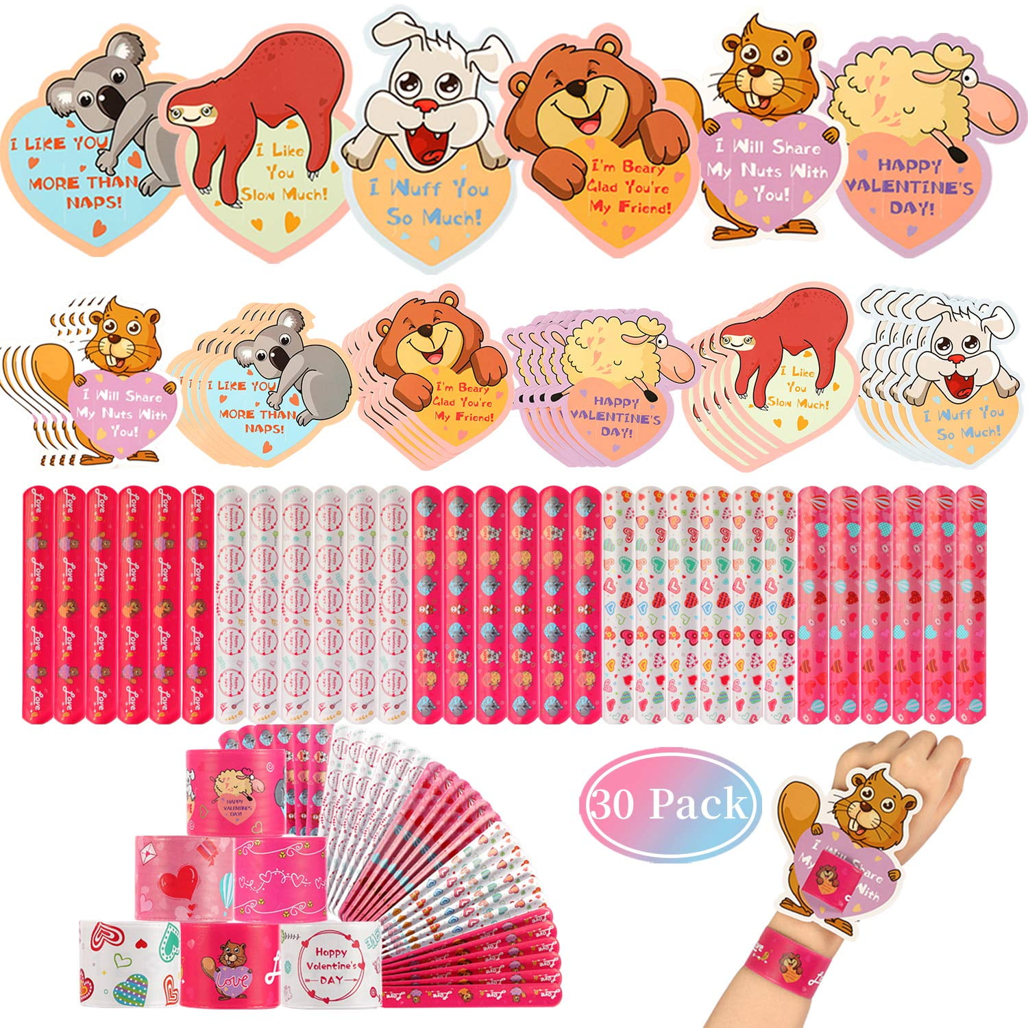 Mibor Valentines Day Cards for Kids BSL1 - 30 30 Valentines Cards for ...